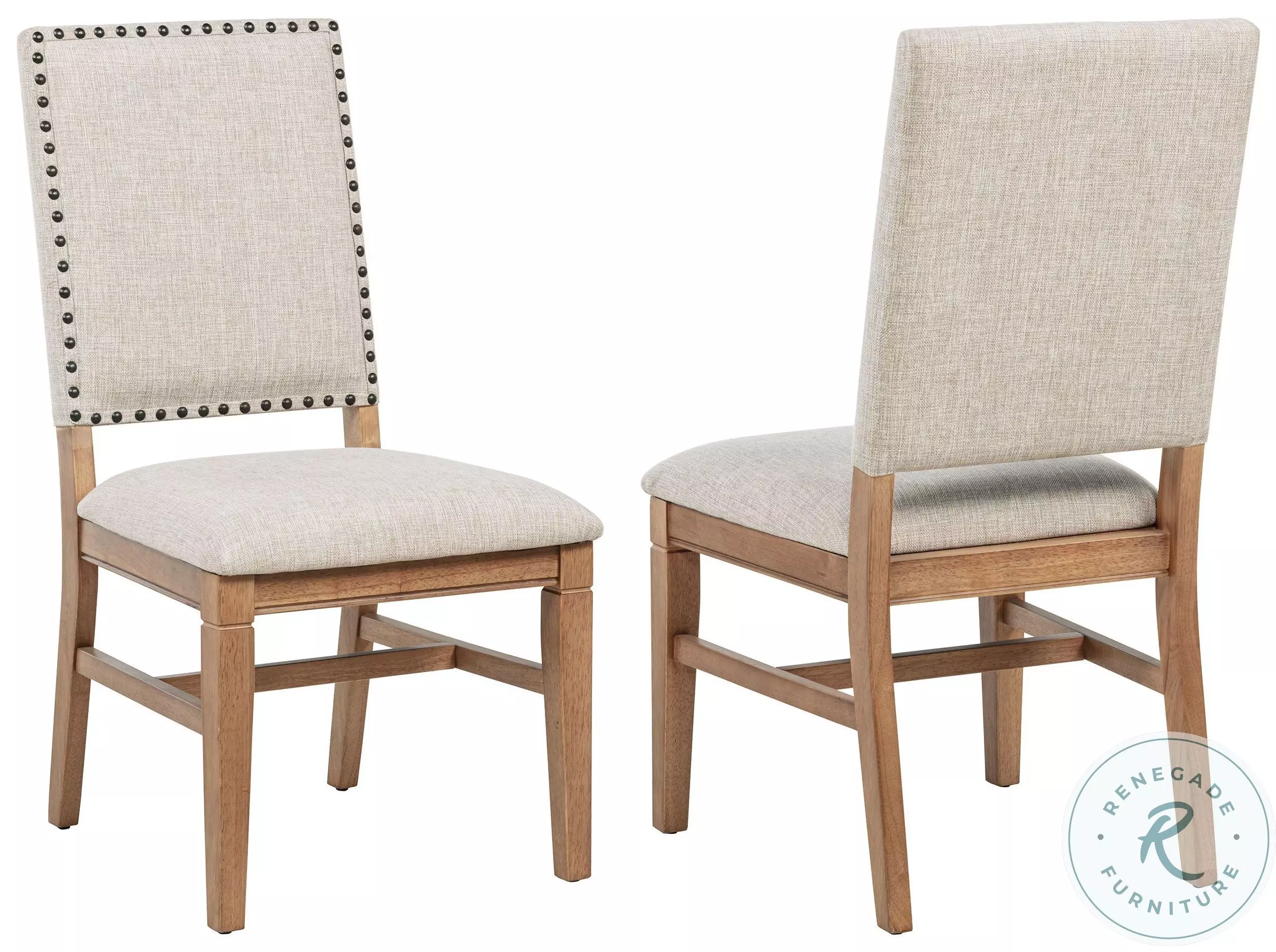 Middleton Beige Upholstered Dining Side Chair Set of 2 From Coaster ...