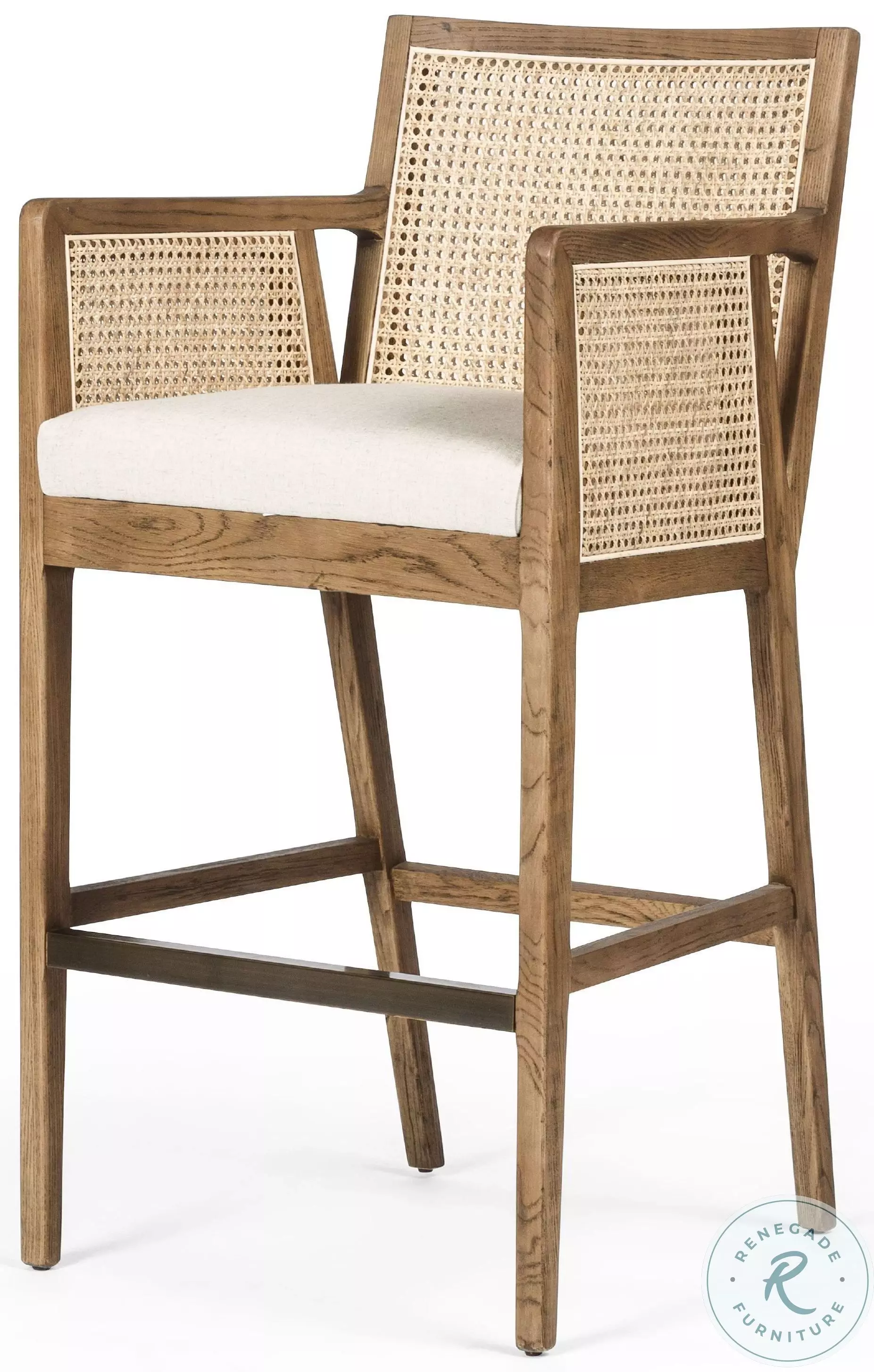 Antonia Savile Flax And Solid Parawood Bar Stool From Home Gallery ...
