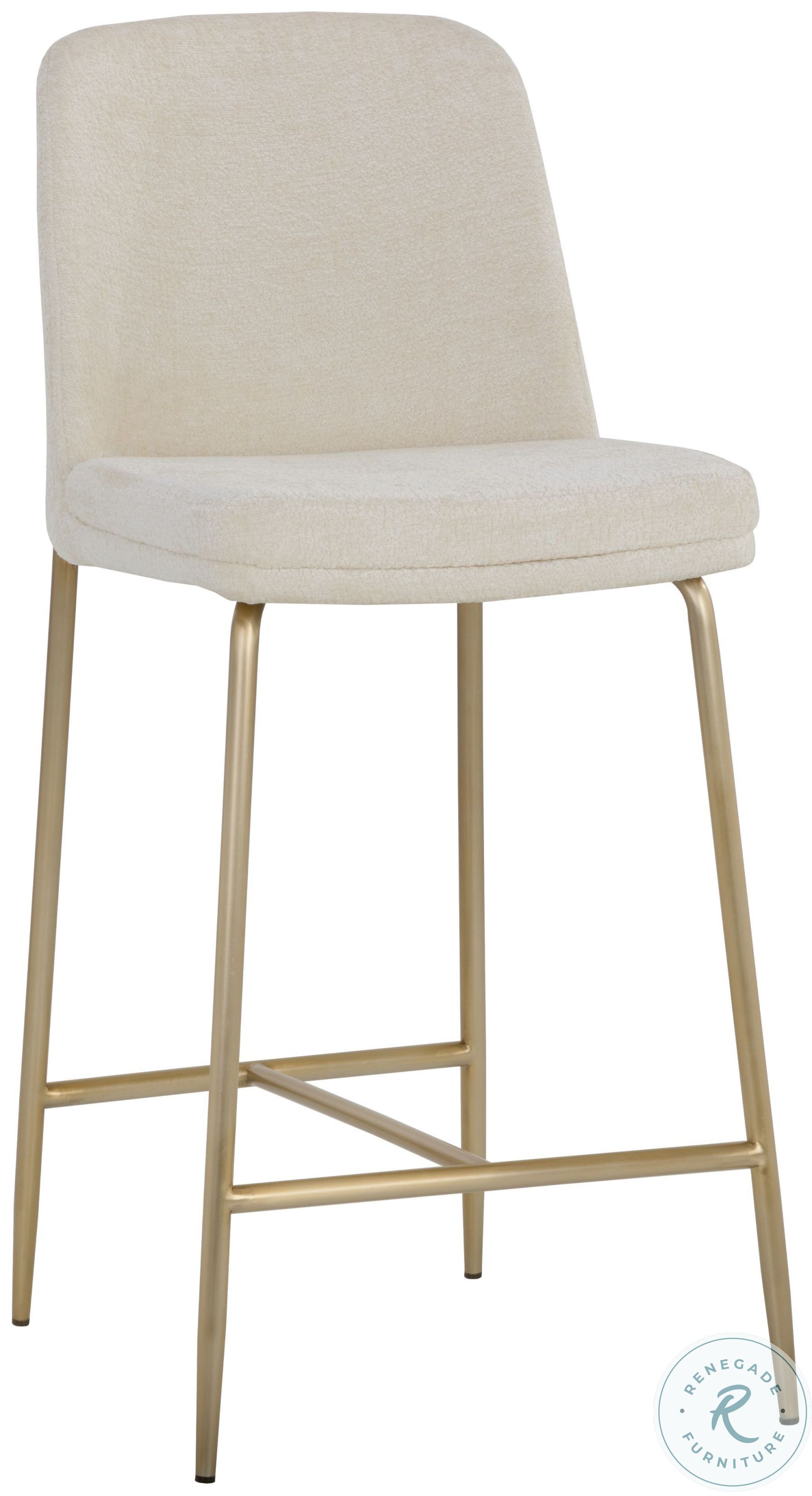 Zeke Bergen Ivory Counter Height Stool From Sunpan | Coleman Furniture