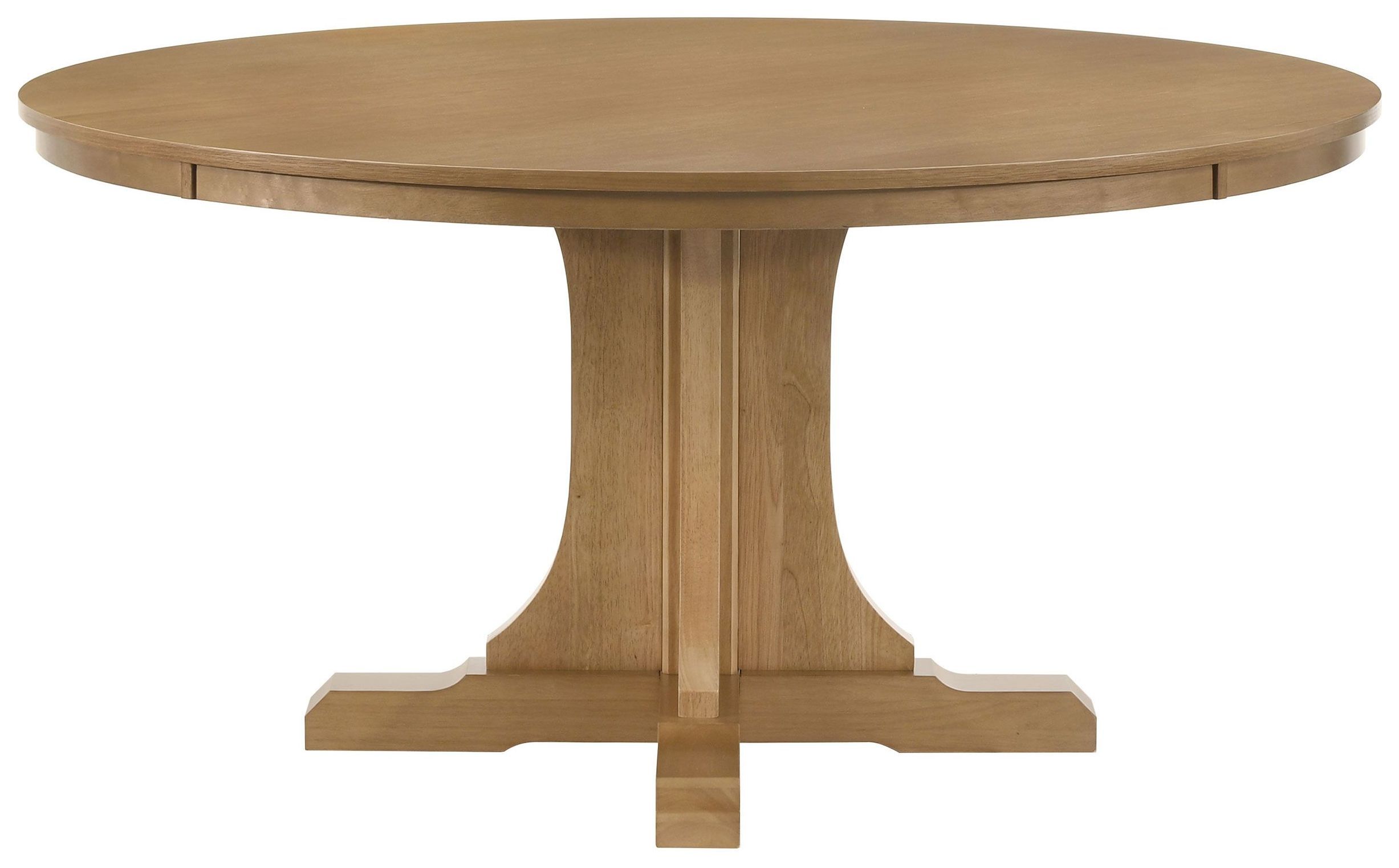 HarTVille Natural Light Brown 60" Round Dining Table From Coaster ...