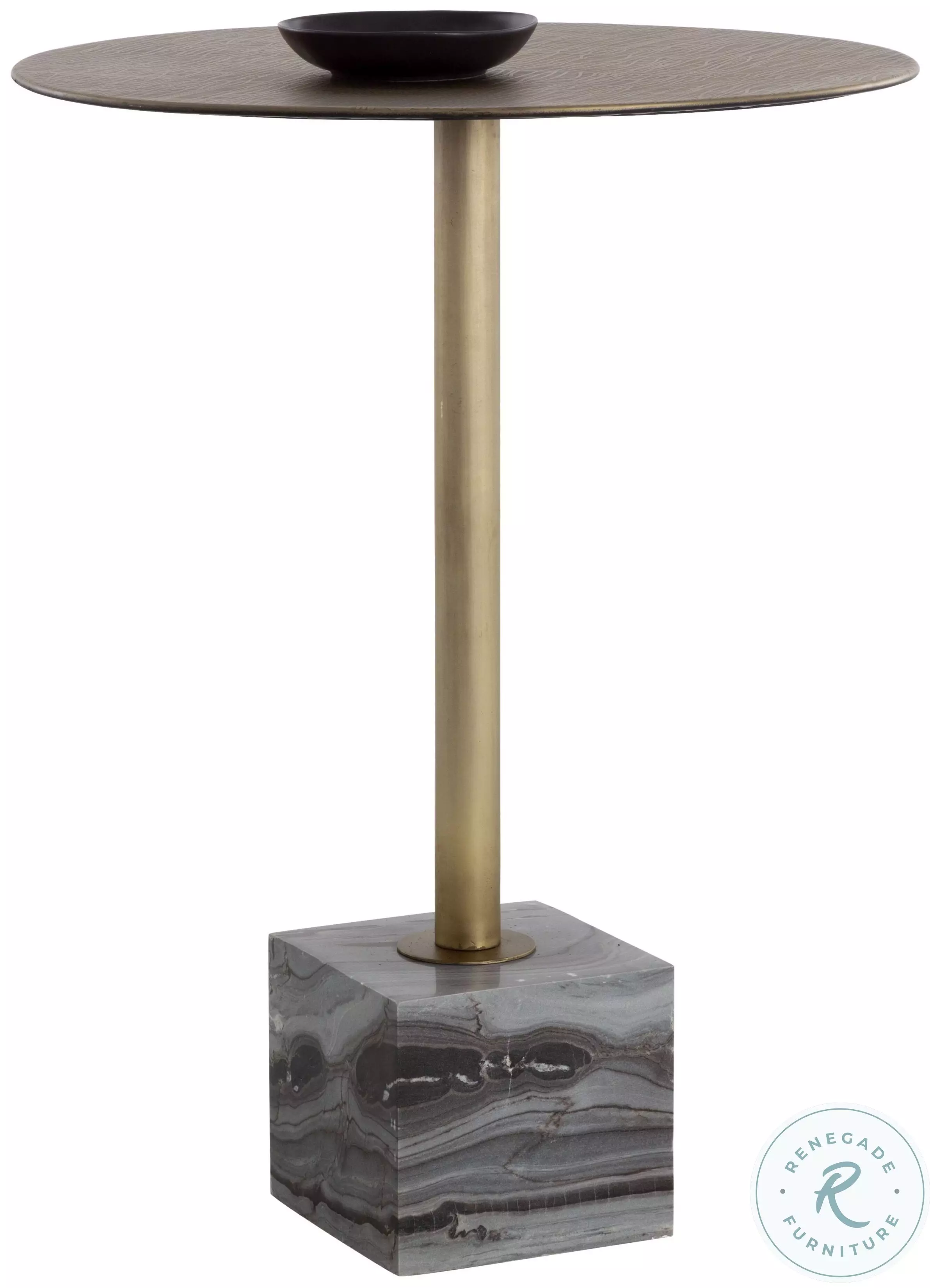 Nola Antique Brass And Gray Bar Table From Artisan's Nook | Coleman ...