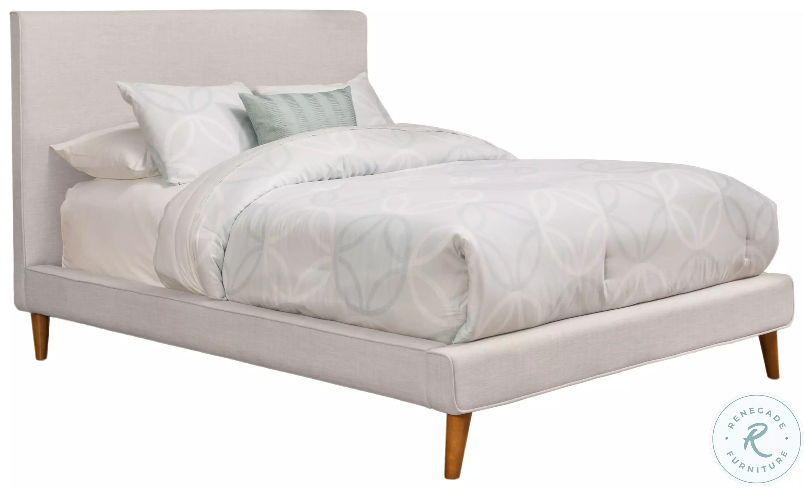 Britney Linen Upholstered King Platform Bed from Alpine | Coleman Furniture