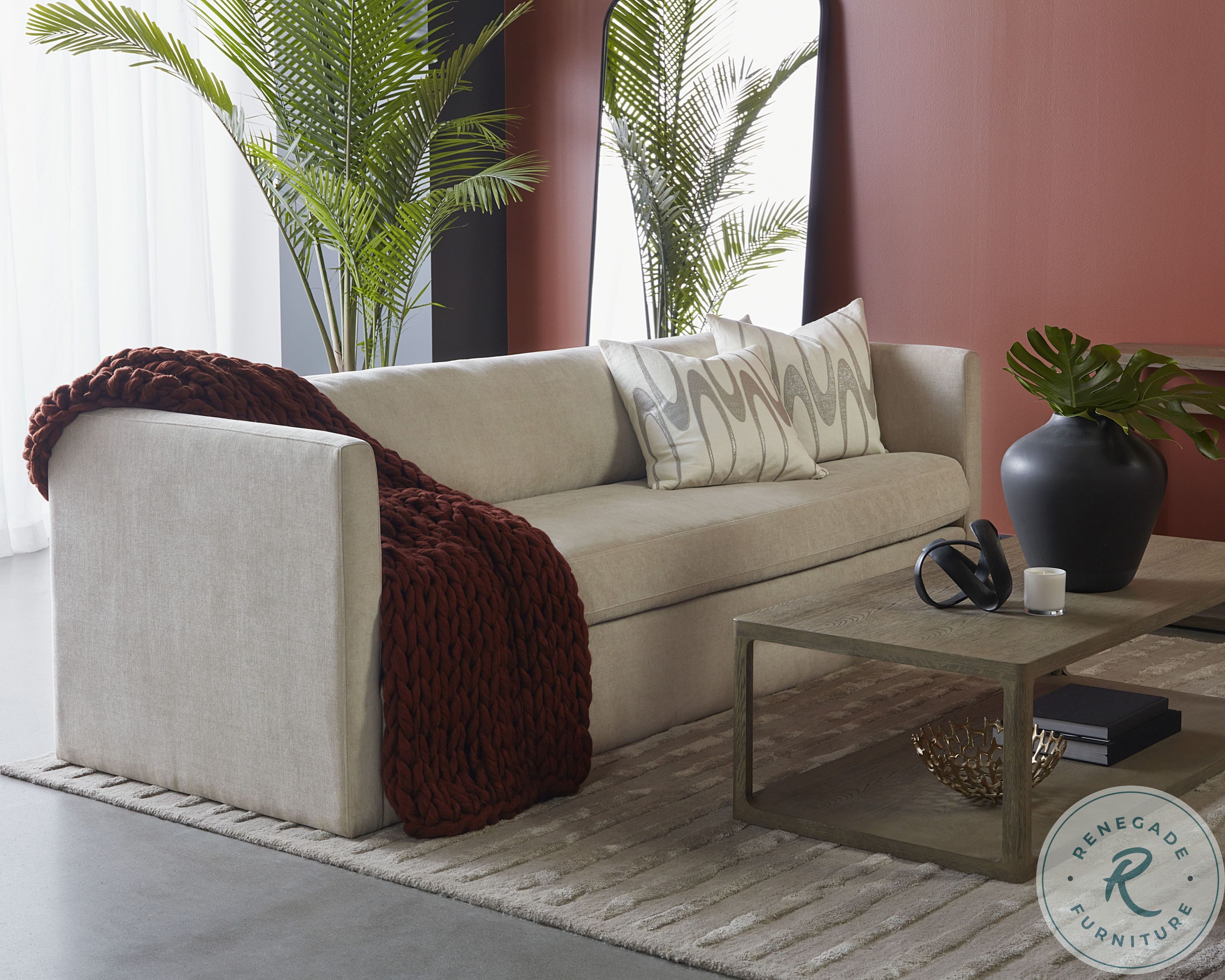 Leander Danny Cream Sofa From Sunpan | Coleman Furniture