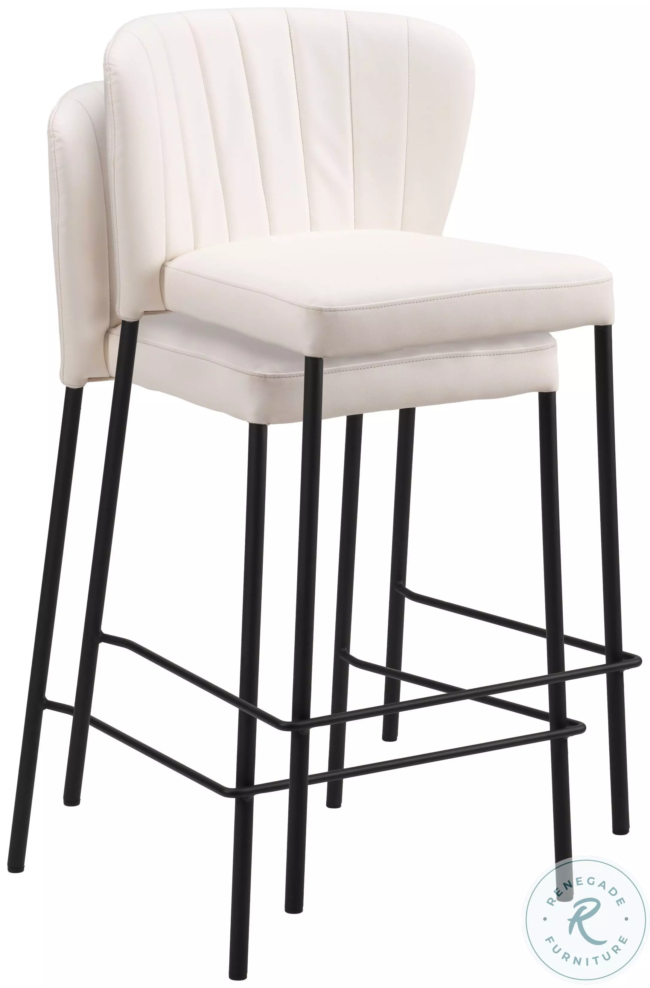 Linz Cream Counter Height Stool Set of 2 From Zuo | Coleman Furniture