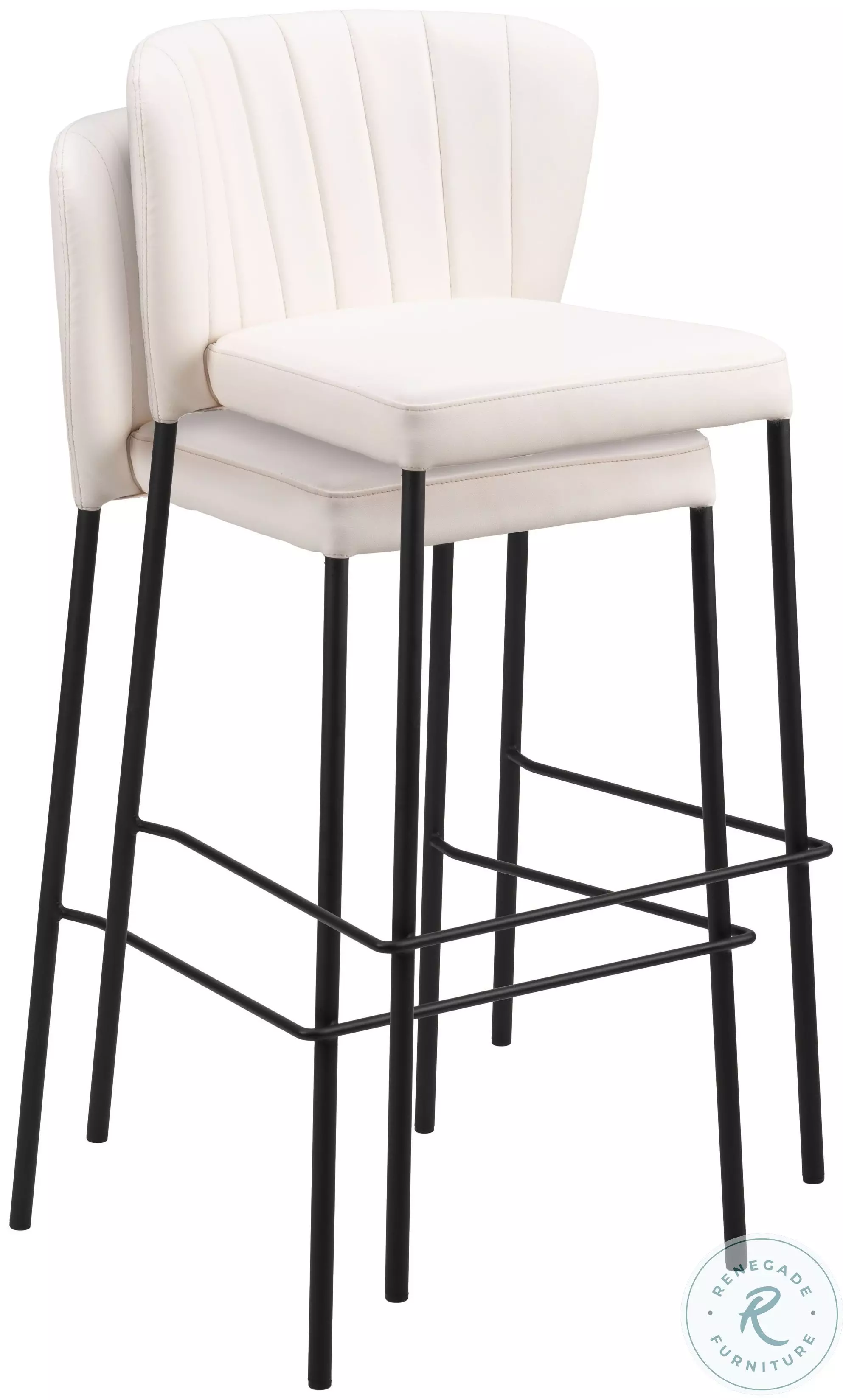 Linz Cream Bar Stool Set of 2 From Zuo | Coleman Furniture