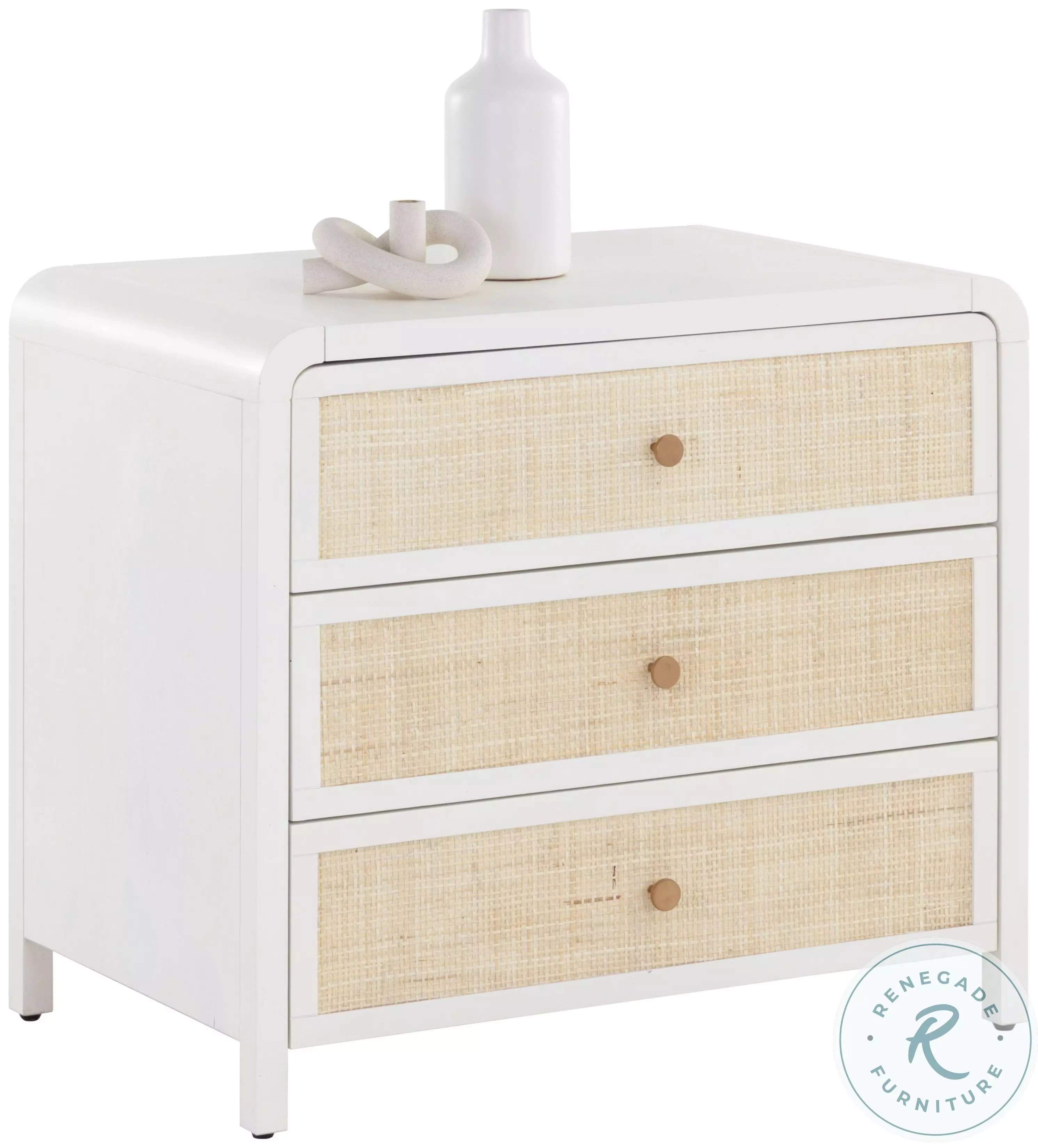 Tierra White Nightstand from Sunpan | Coleman Furniture