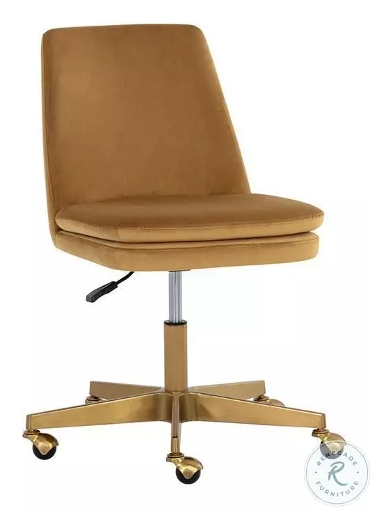 Harling Gold Sky Office Chair From Artisan's Nook | Coleman Furniture
