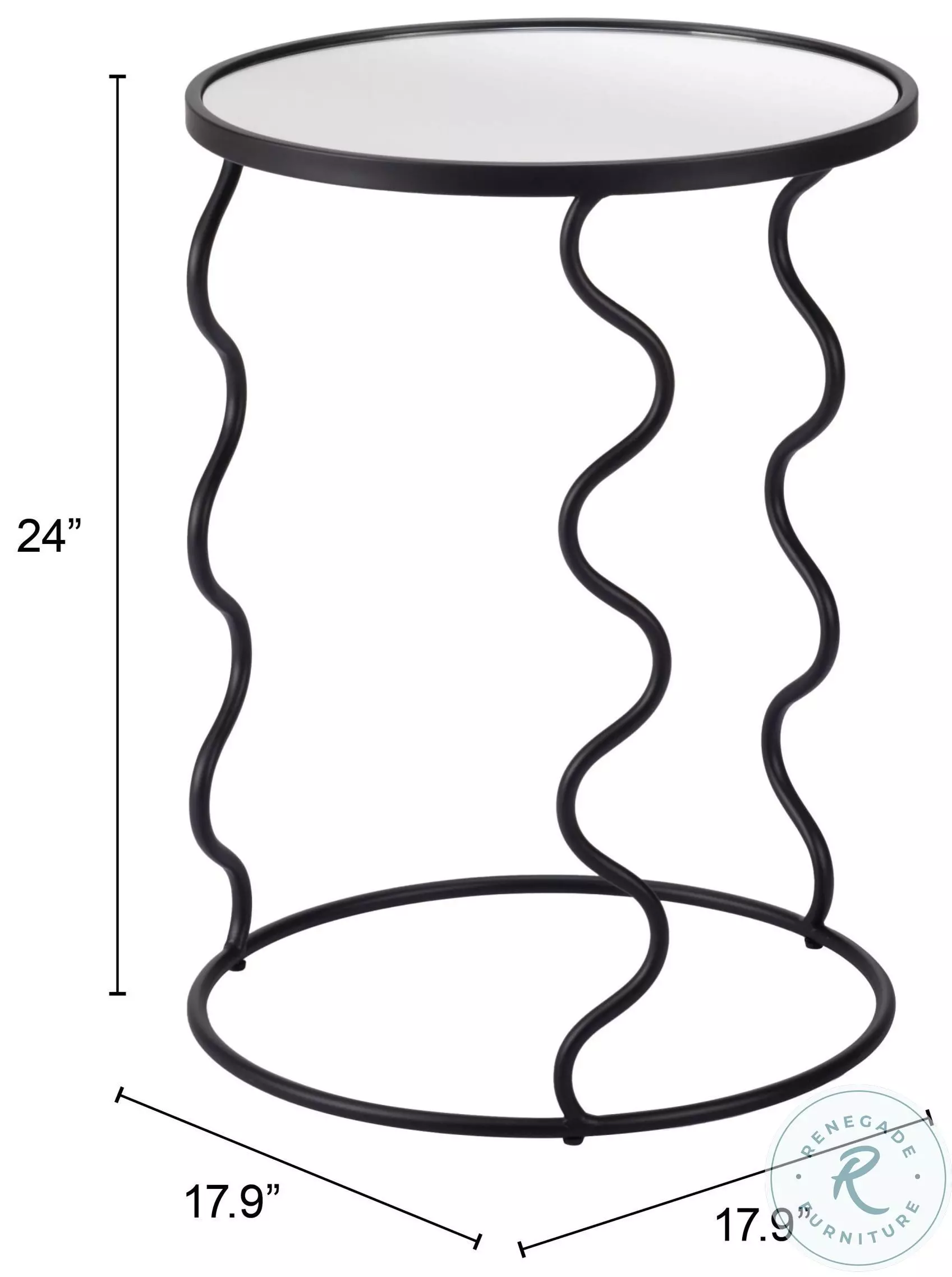 Bastia Black Side Table From Zuo | Coleman Furniture