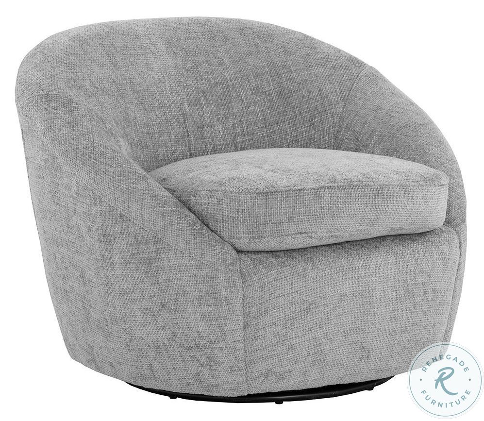 Bliss Husky Gray Swivel Lounge Chair From Sunpan | Coleman Furniture