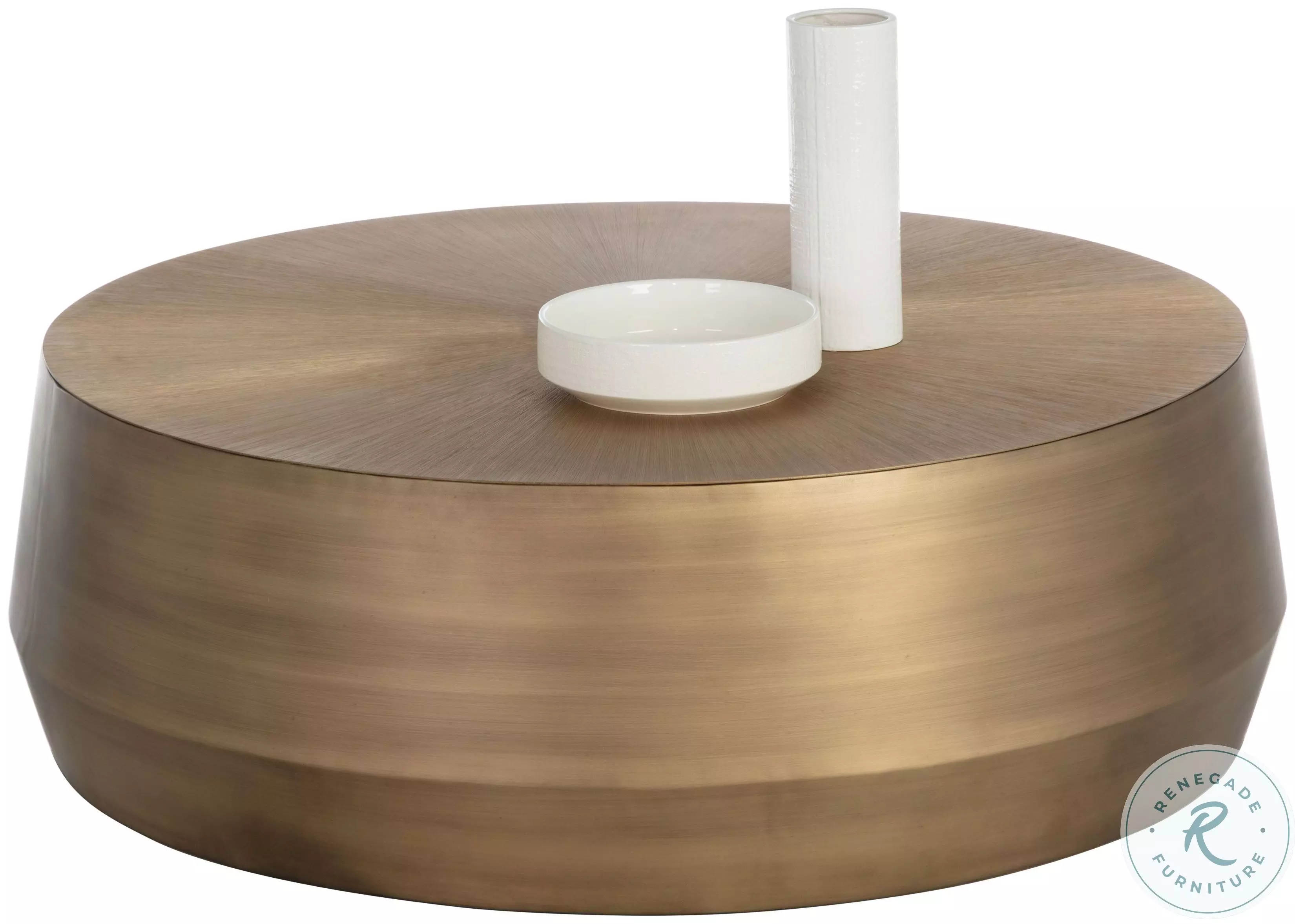 Creed Antique Gold Large Coffee Table From Sunpan | Coleman Furniture