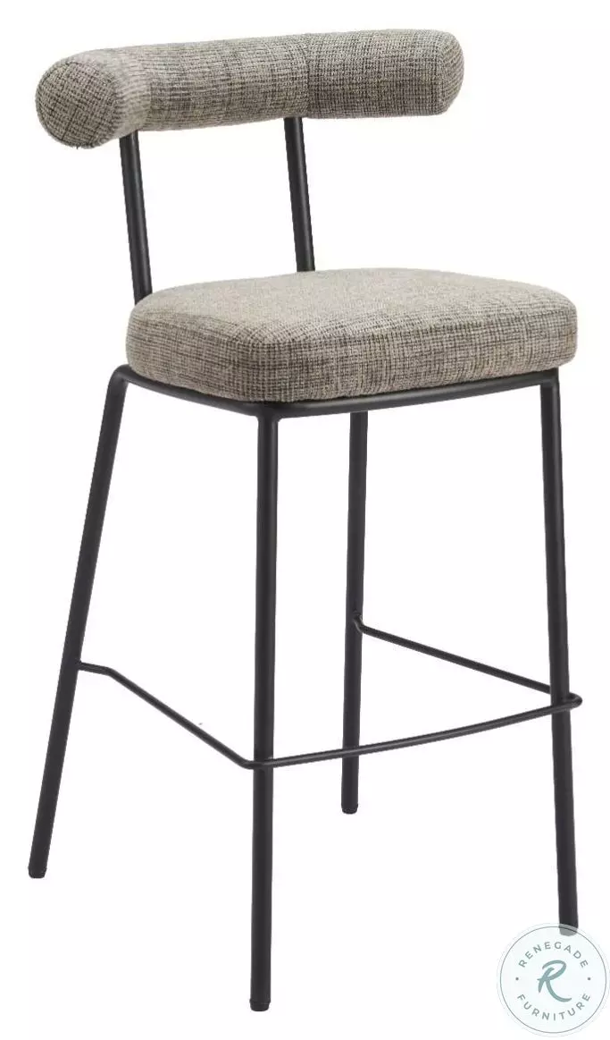 Kede Green Tweed Bar Stool From Zuo | Coleman Furniture
