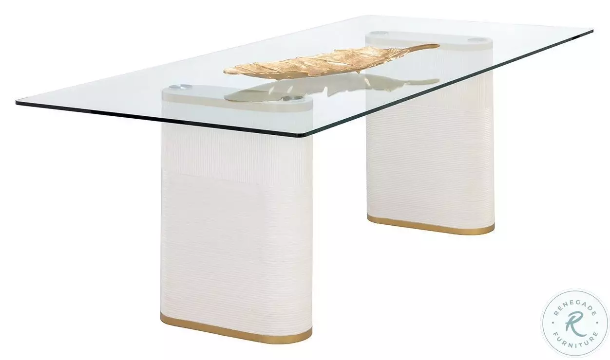 Lorcan Clear And White Dining Table From Artisan's Nook | Coleman Furniture