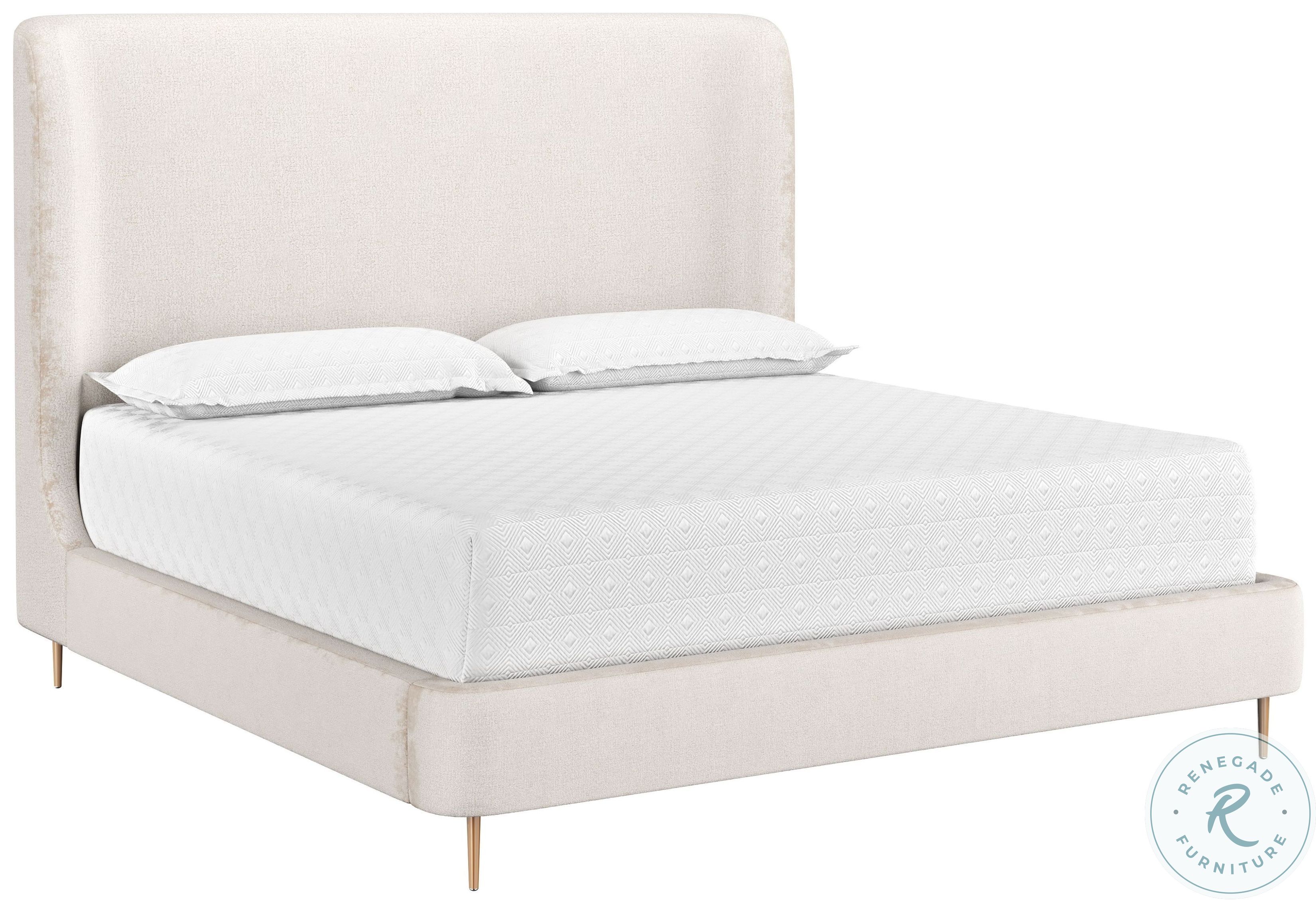 Tierra Bergen Taupe King Upholstered Platform Bed From Sunpan | Coleman ...