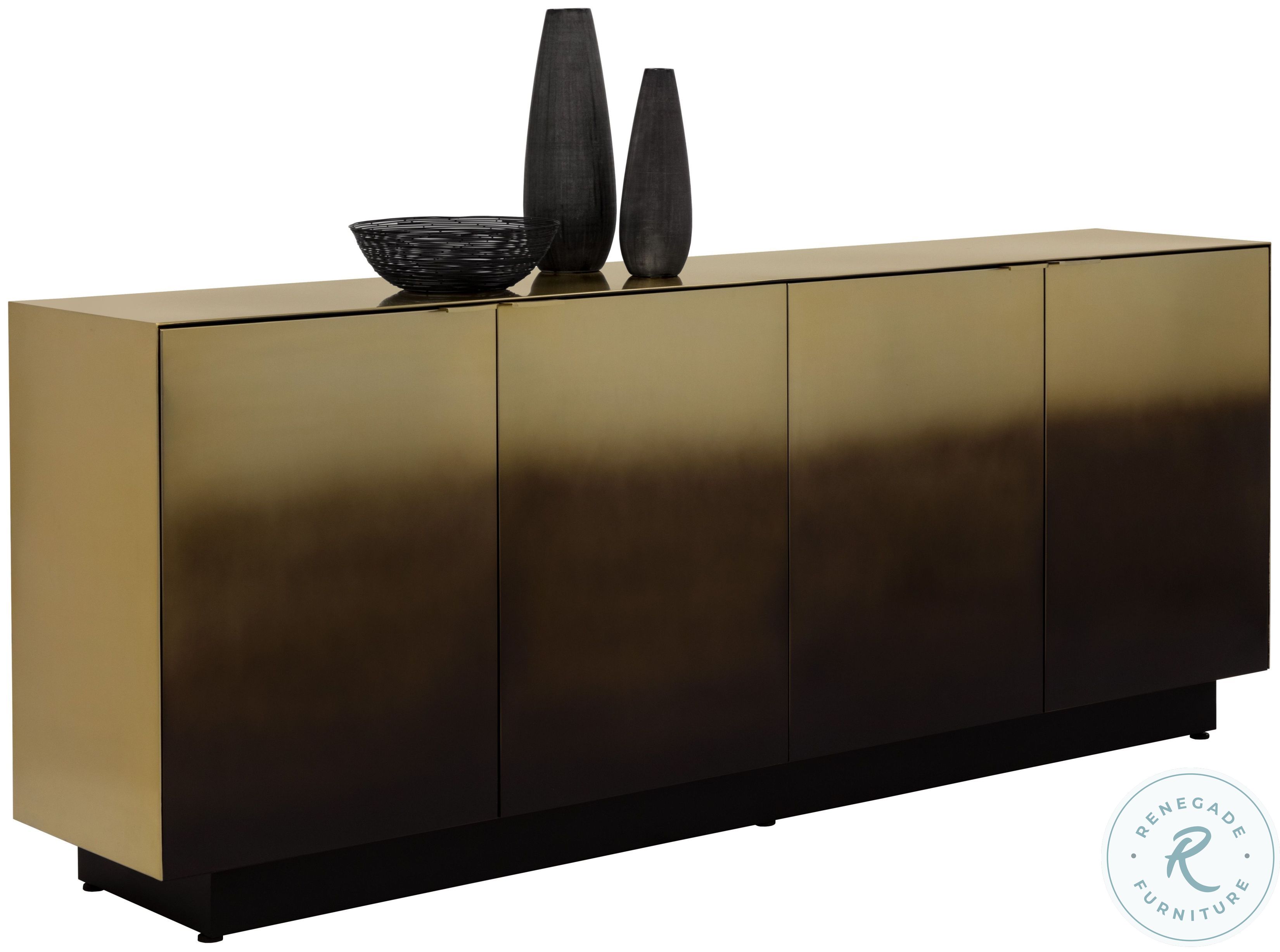 Calvosa Bronze And Black Sideboard From Sunpan | Coleman Furniture