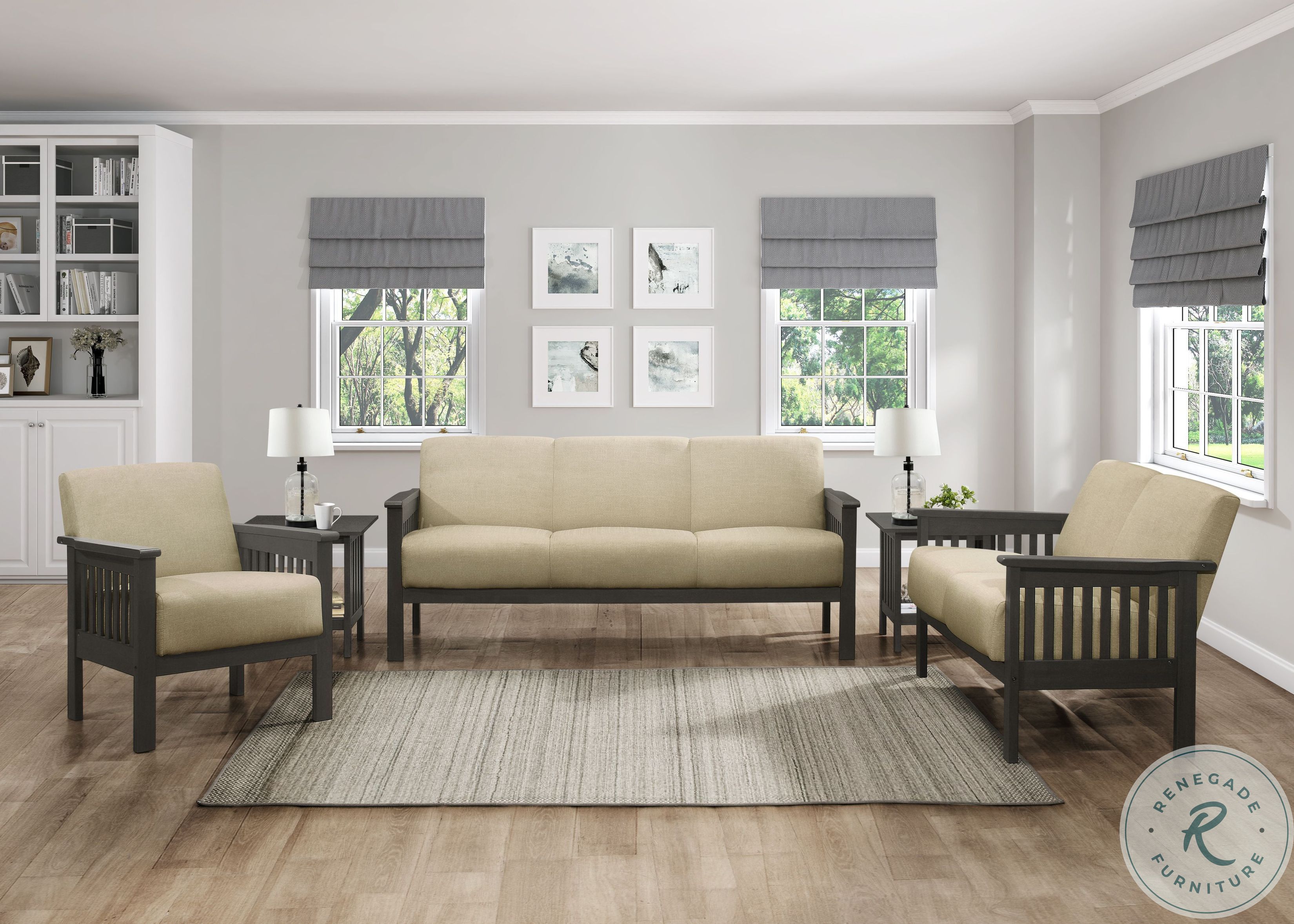 Lewiston Light Brown Accent Chair from Homelegance | Coleman Furniture