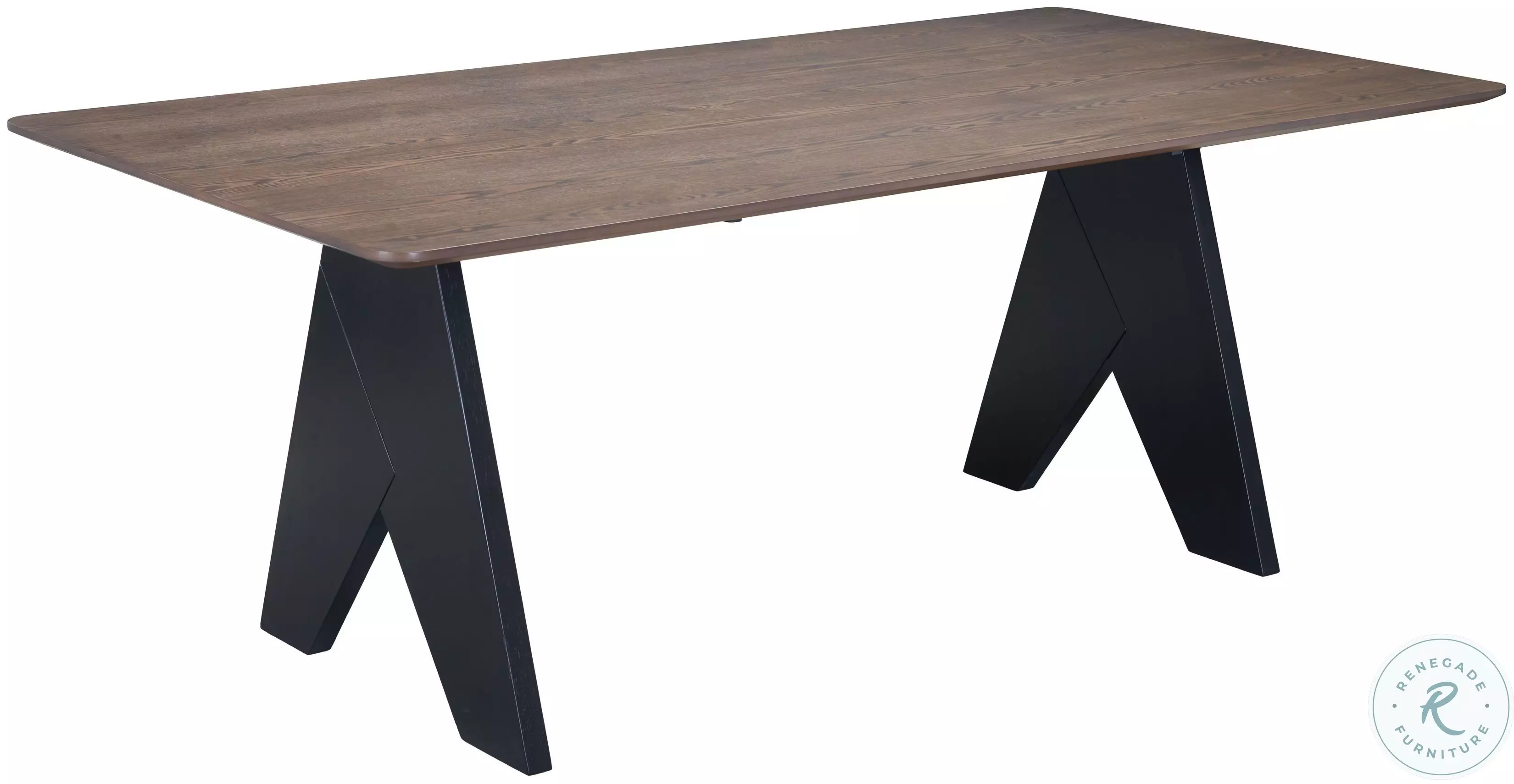 Lisse Espresso And Black Rectangular Dining Table From Zuo | Coleman Furniture