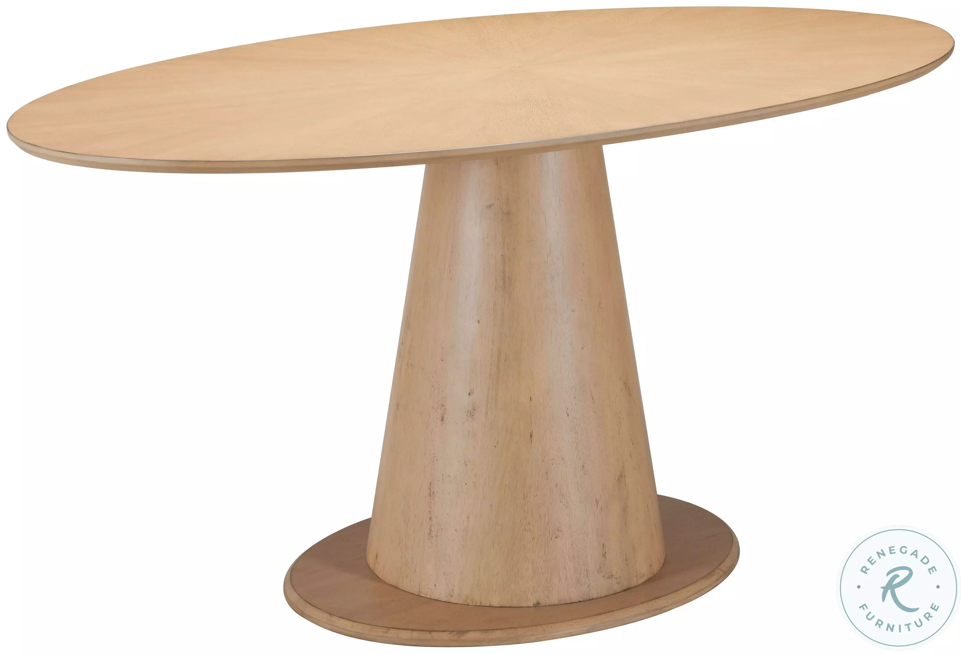 Disque Natural Oval Dining Table From Zuo | Coleman Furniture