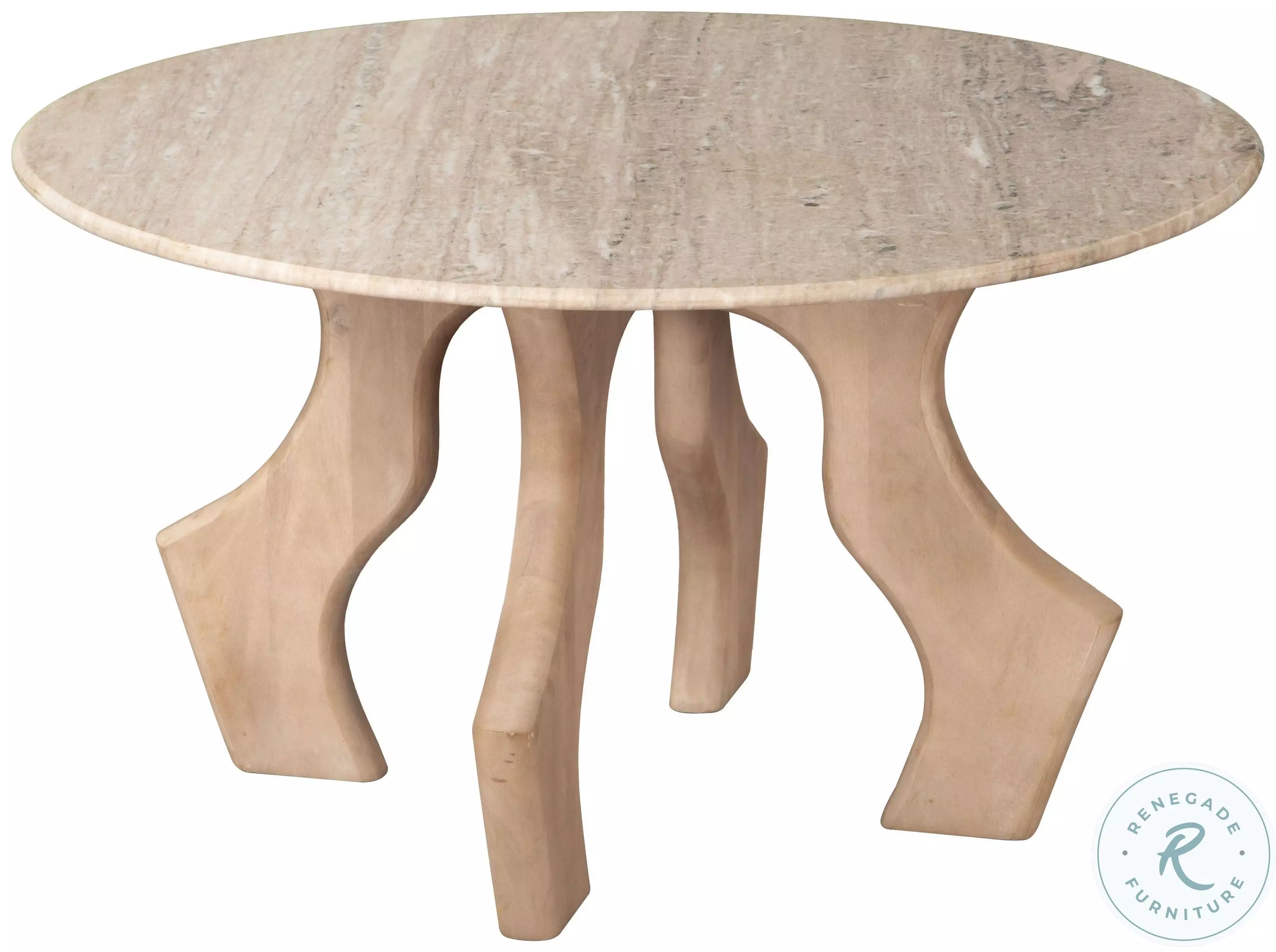 Eda White And Natural Coffee Table From Zuo | Coleman Furniture