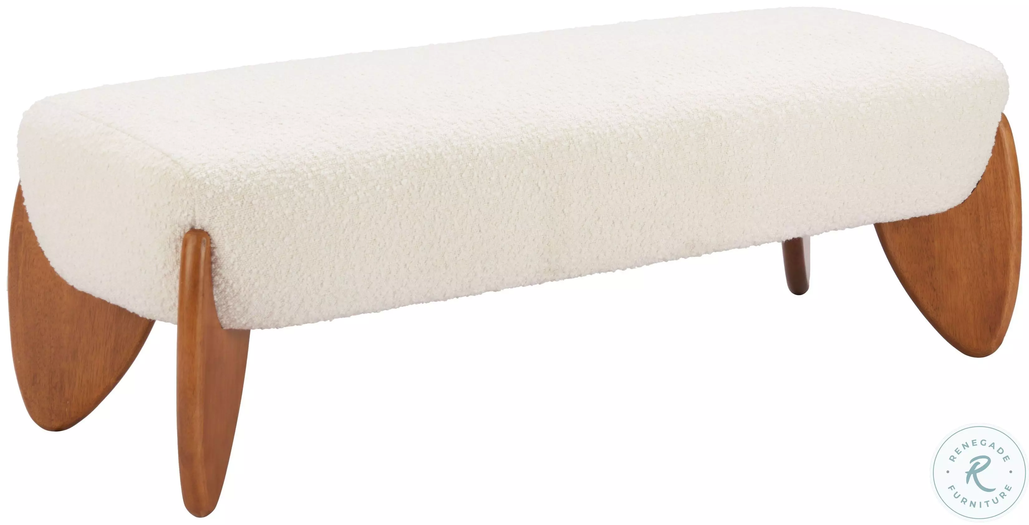 Charm Ivory Bench From Zuo | Coleman Furniture