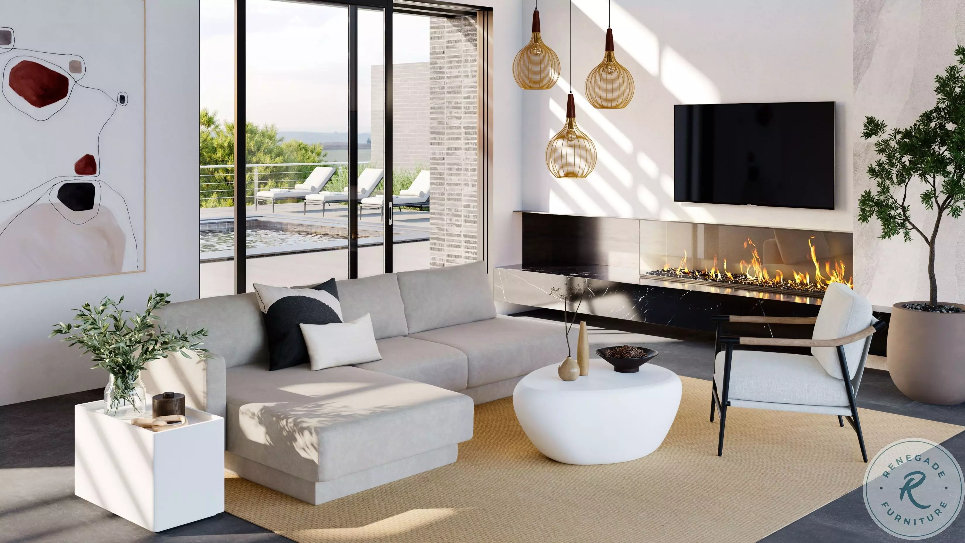 Corvo White Small Occasional Table Set from Sunpan | Coleman Furniture