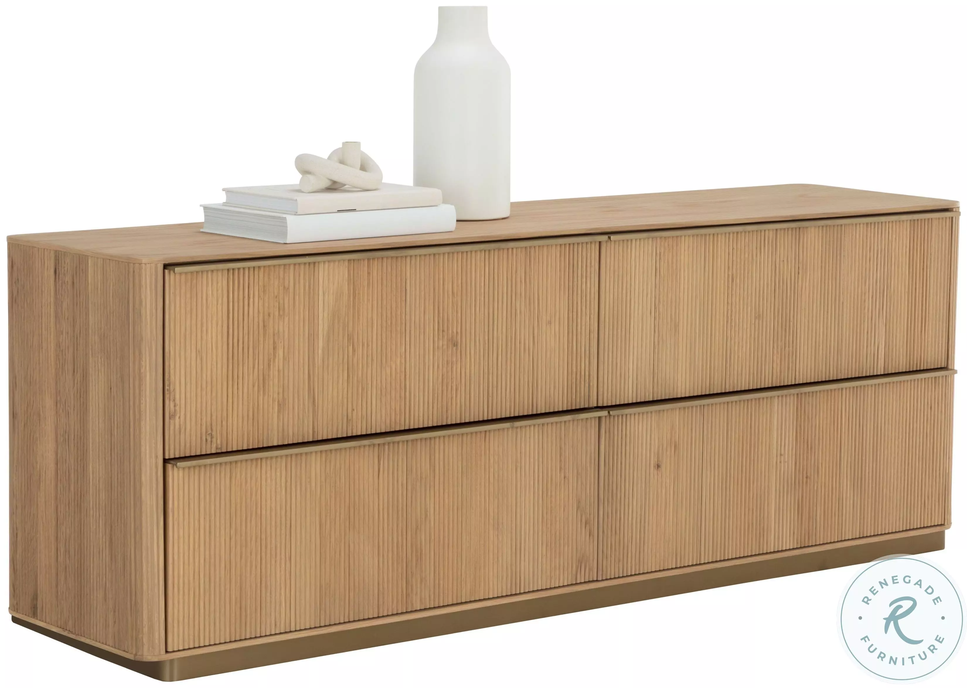 Thessaly Natural And Brushed Gold Dresser From Artisan's Nook | Coleman ...