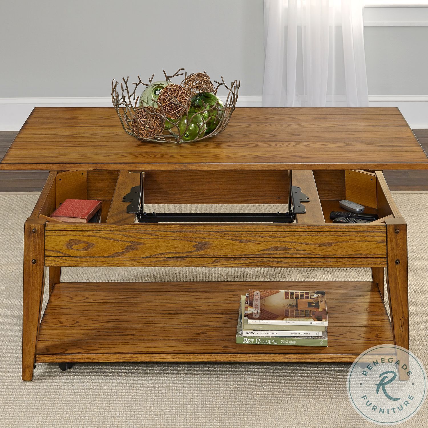 Lake House Lift Top Cocktail Table from Liberty (110-OT1015) | Coleman ...