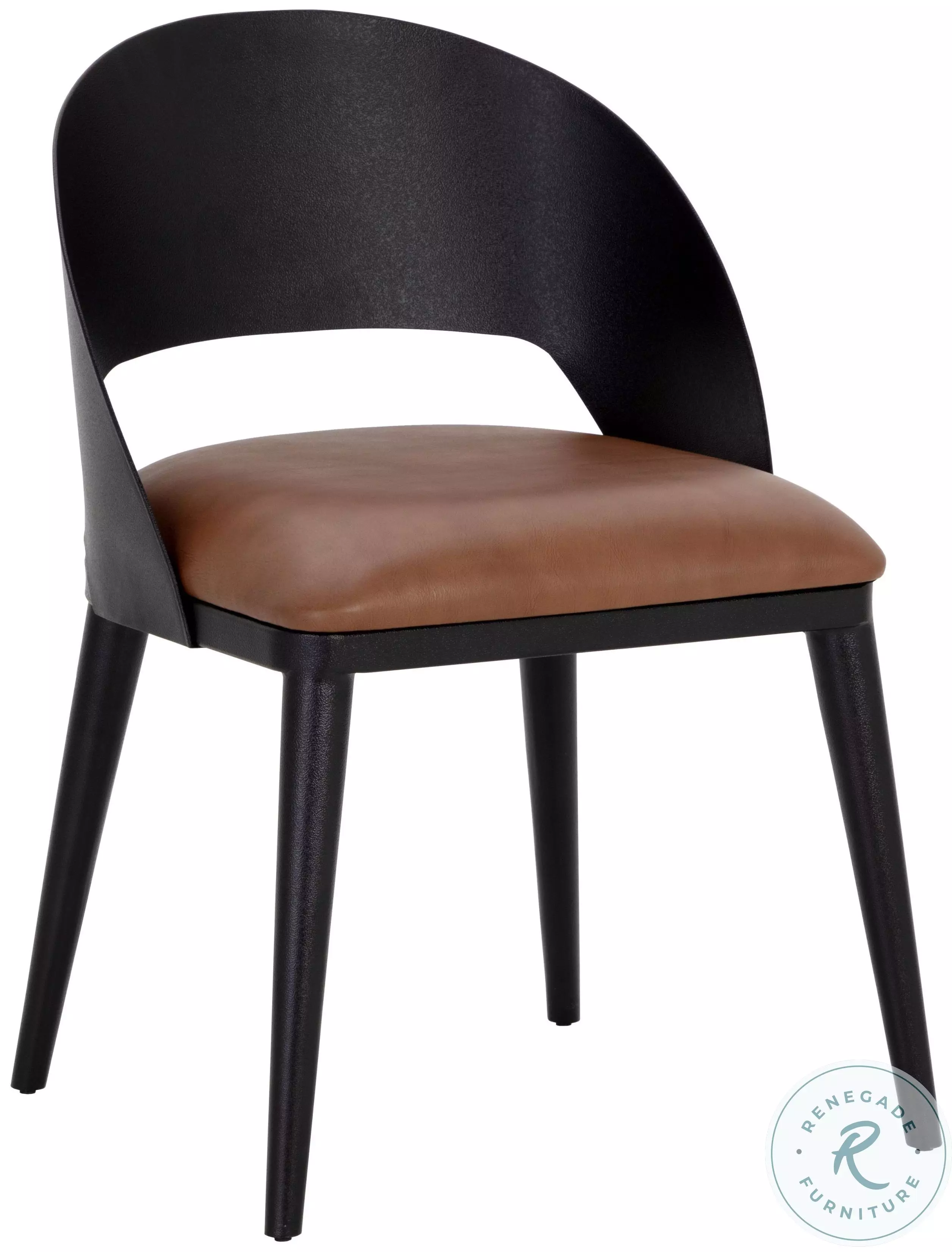 Mirabel Cognac Leather Dining Chair From Artisan's Nook | Coleman Furniture