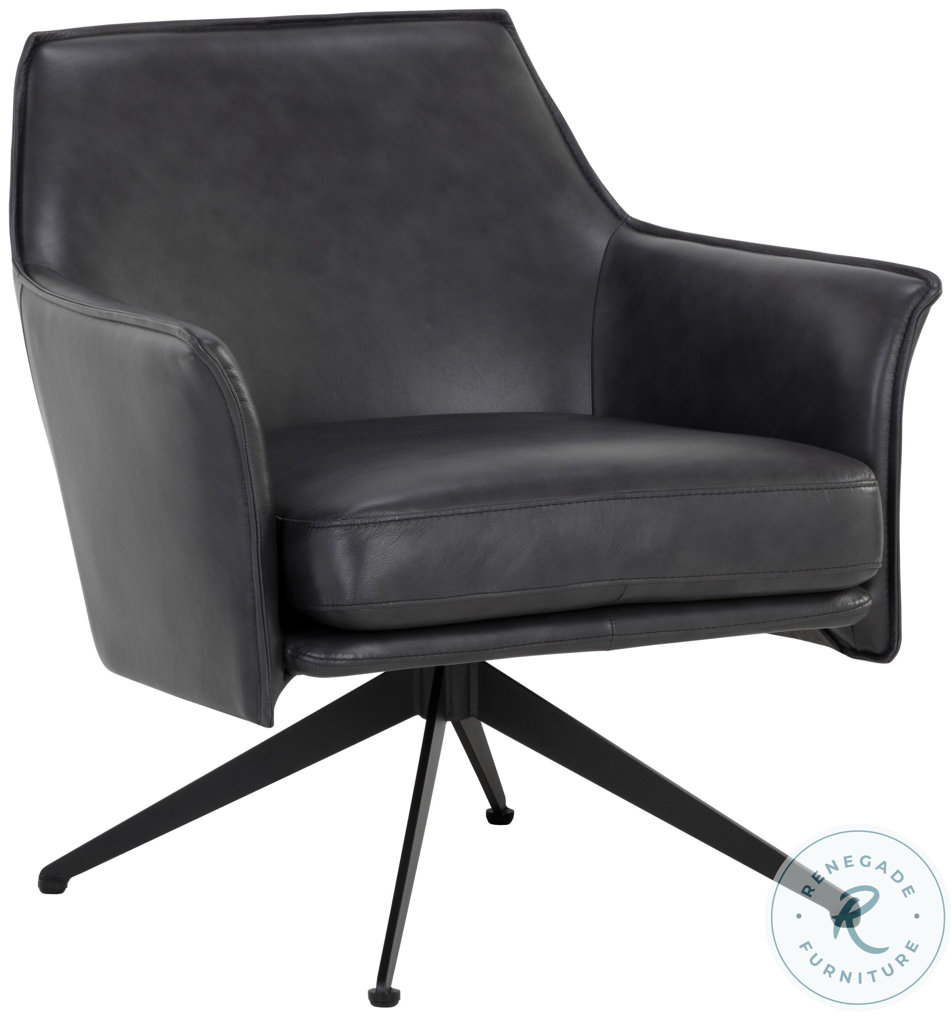 Crosby Alpine Black Swivel Lounge Chair From Sunpan | Coleman Furniture