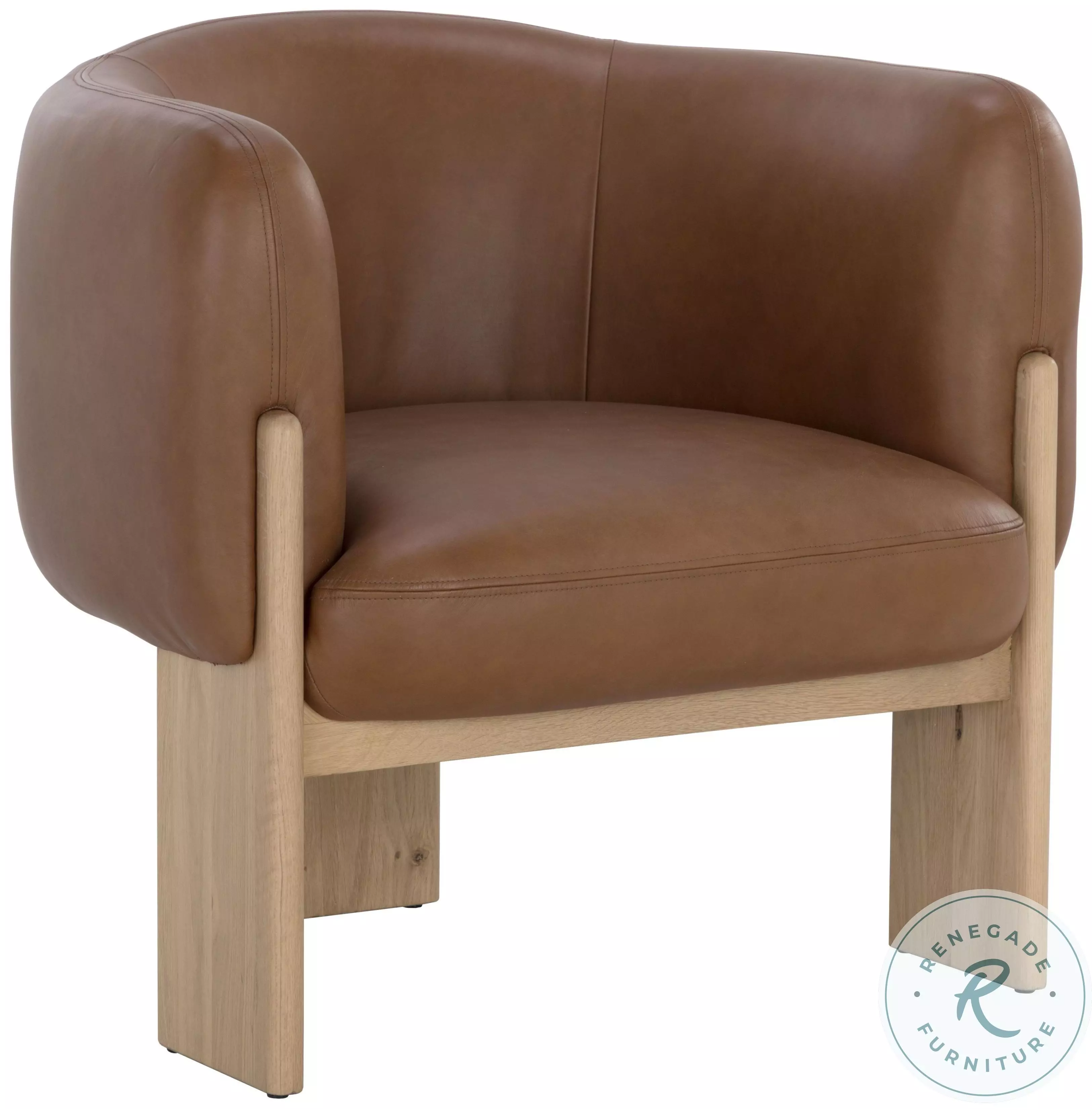 Callista Vintage Camel Lounge Chair From Artisan's Nook | Coleman Furniture
