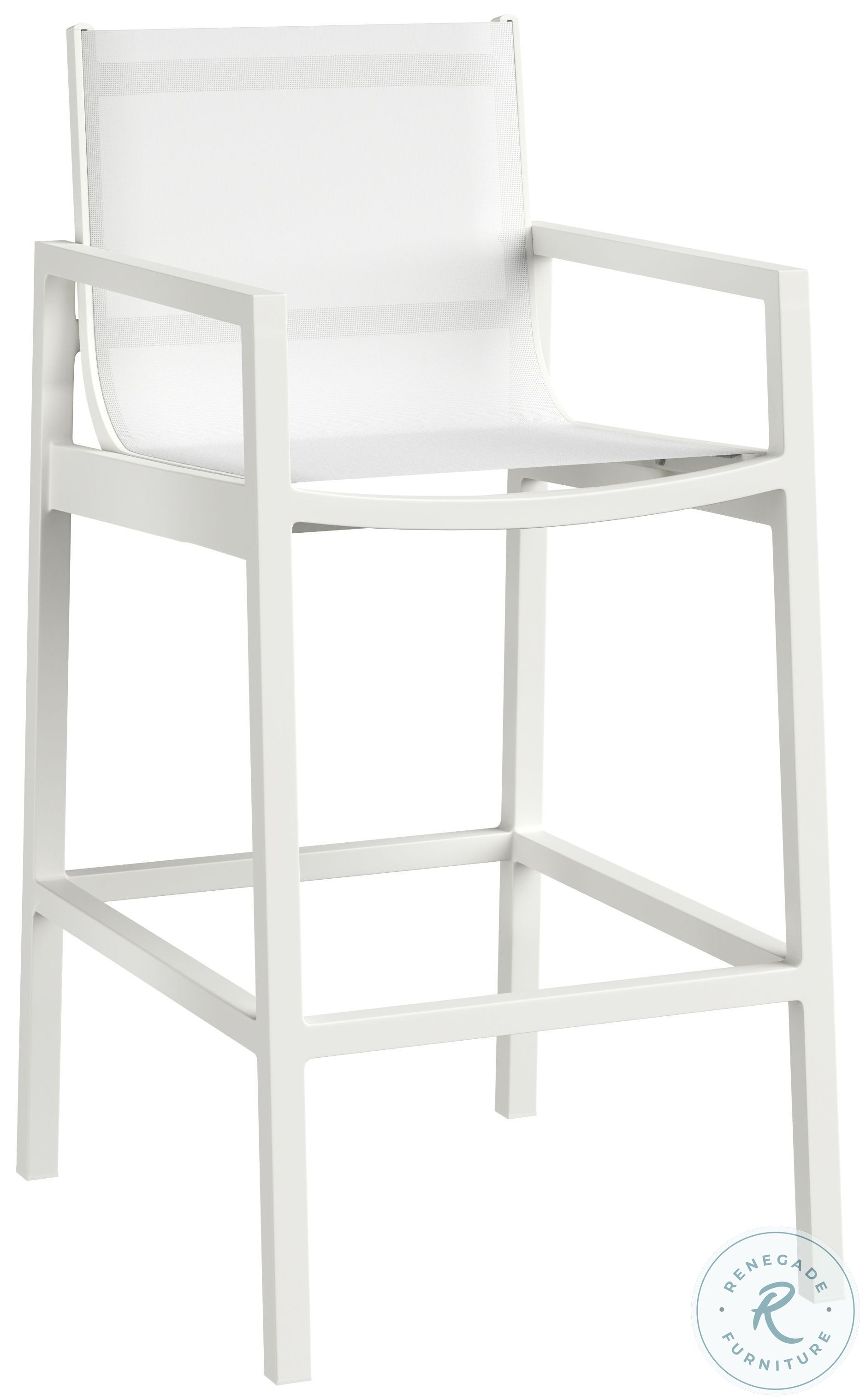 Merano White Outdoor Bar Stool From Sunpan | Coleman Furniture