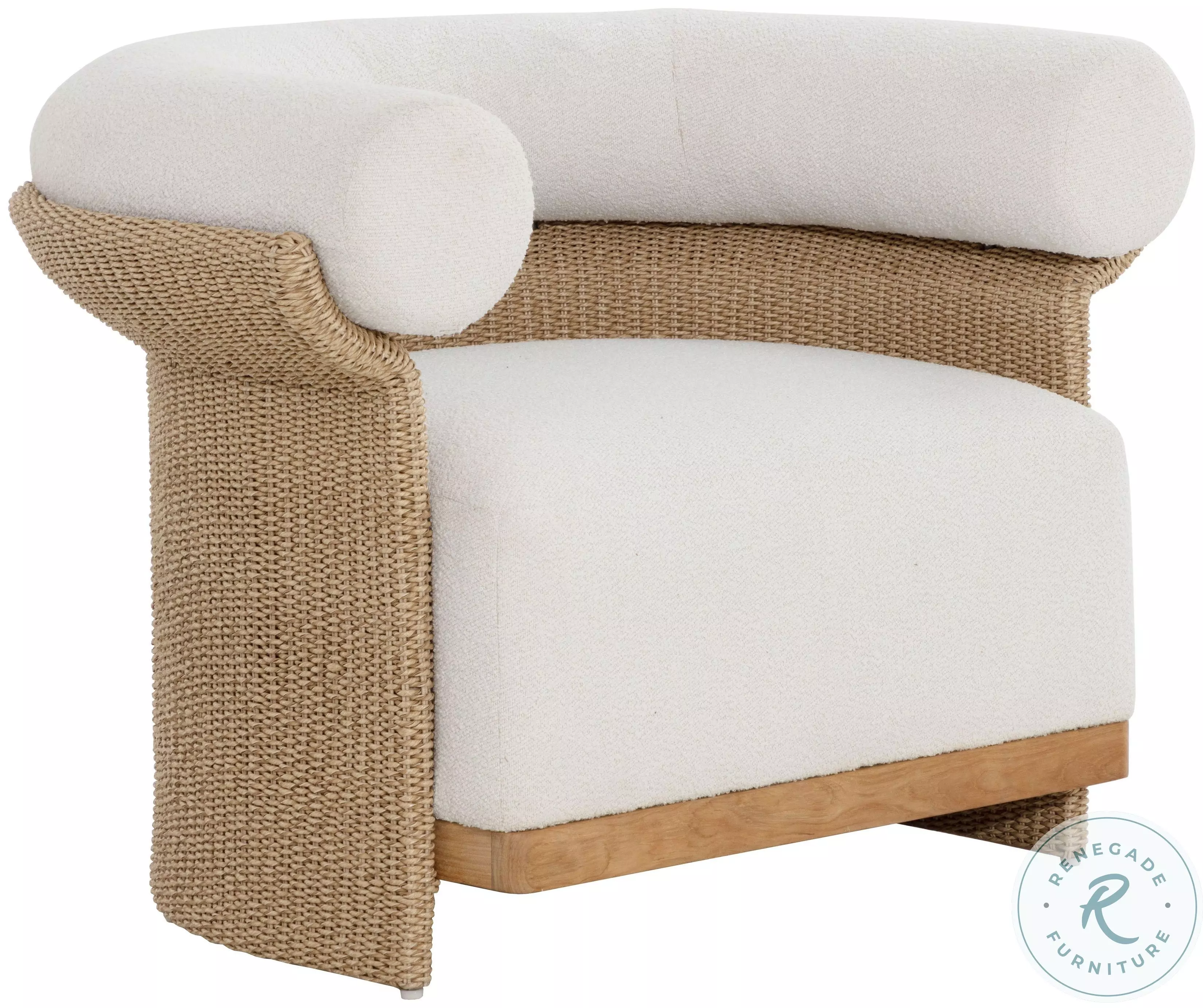 Asos Louis Cream Outdoor Lounge Chair From Sunpan | Coleman Furniture