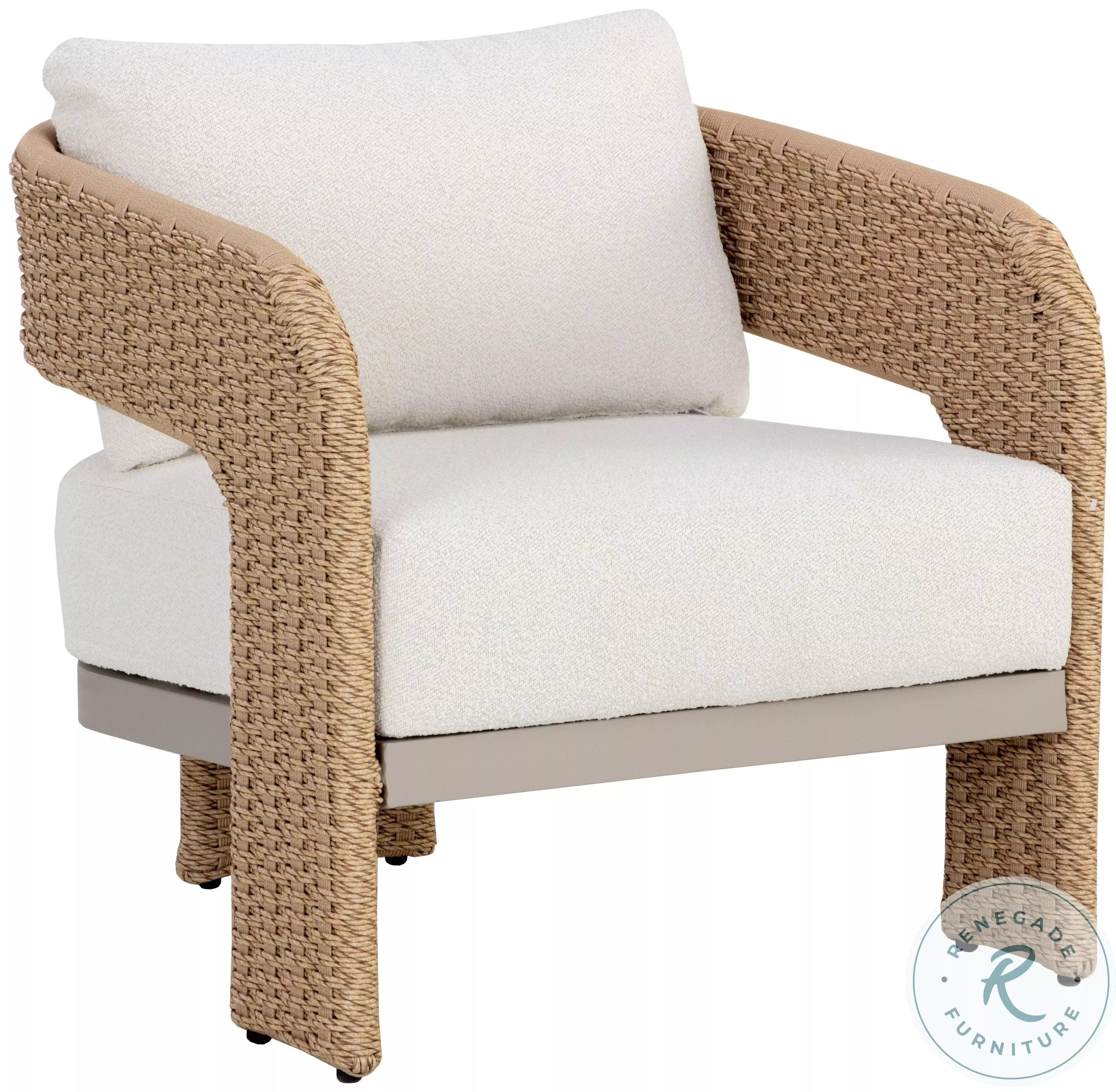 Delphi Louis Cream And Natural Outdoor Lounge Chair From Artisan's Nook ...