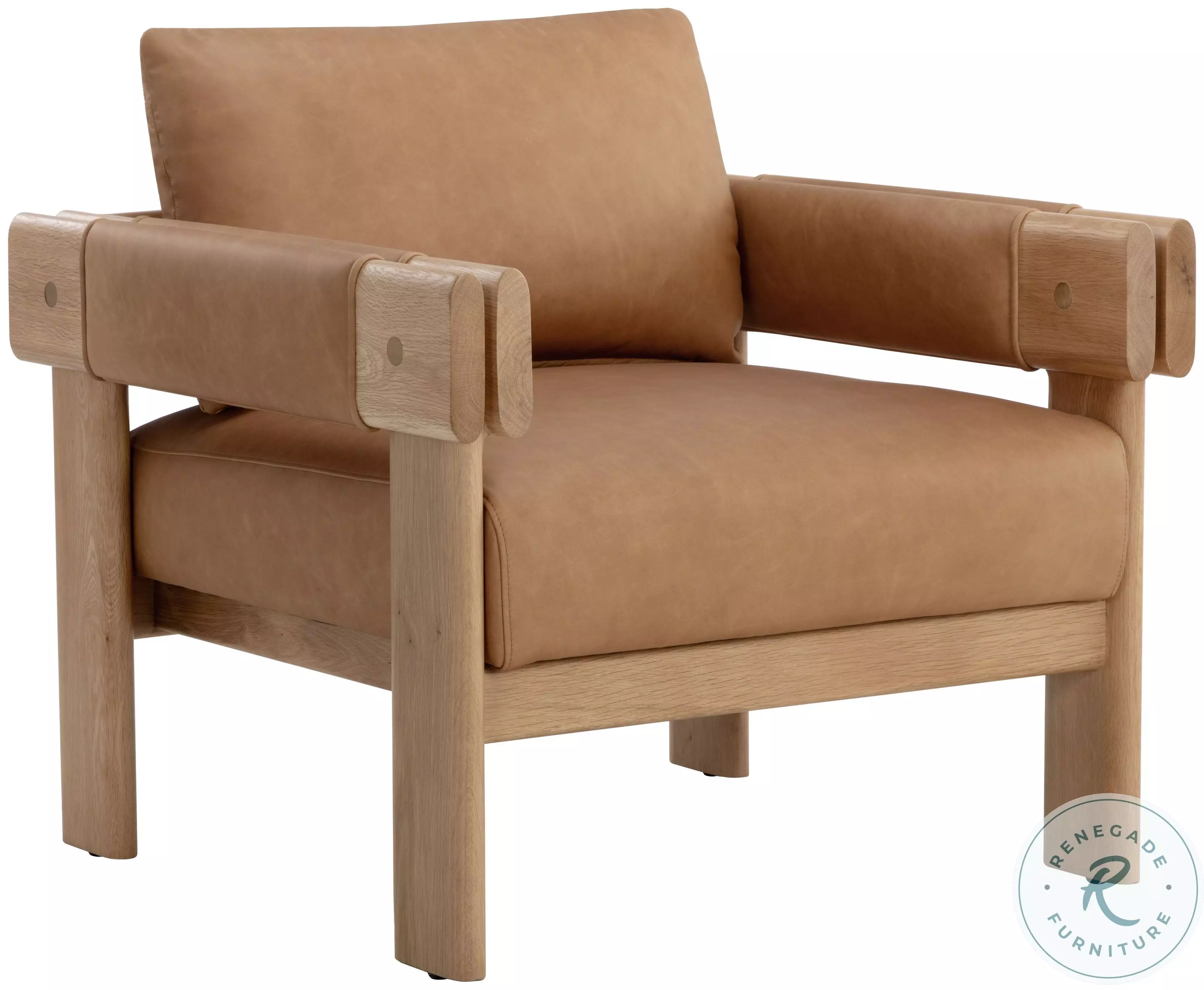 Roslyn Ludlow Sesame Leather Lounge Chair From Artisan's Nook | Coleman ...