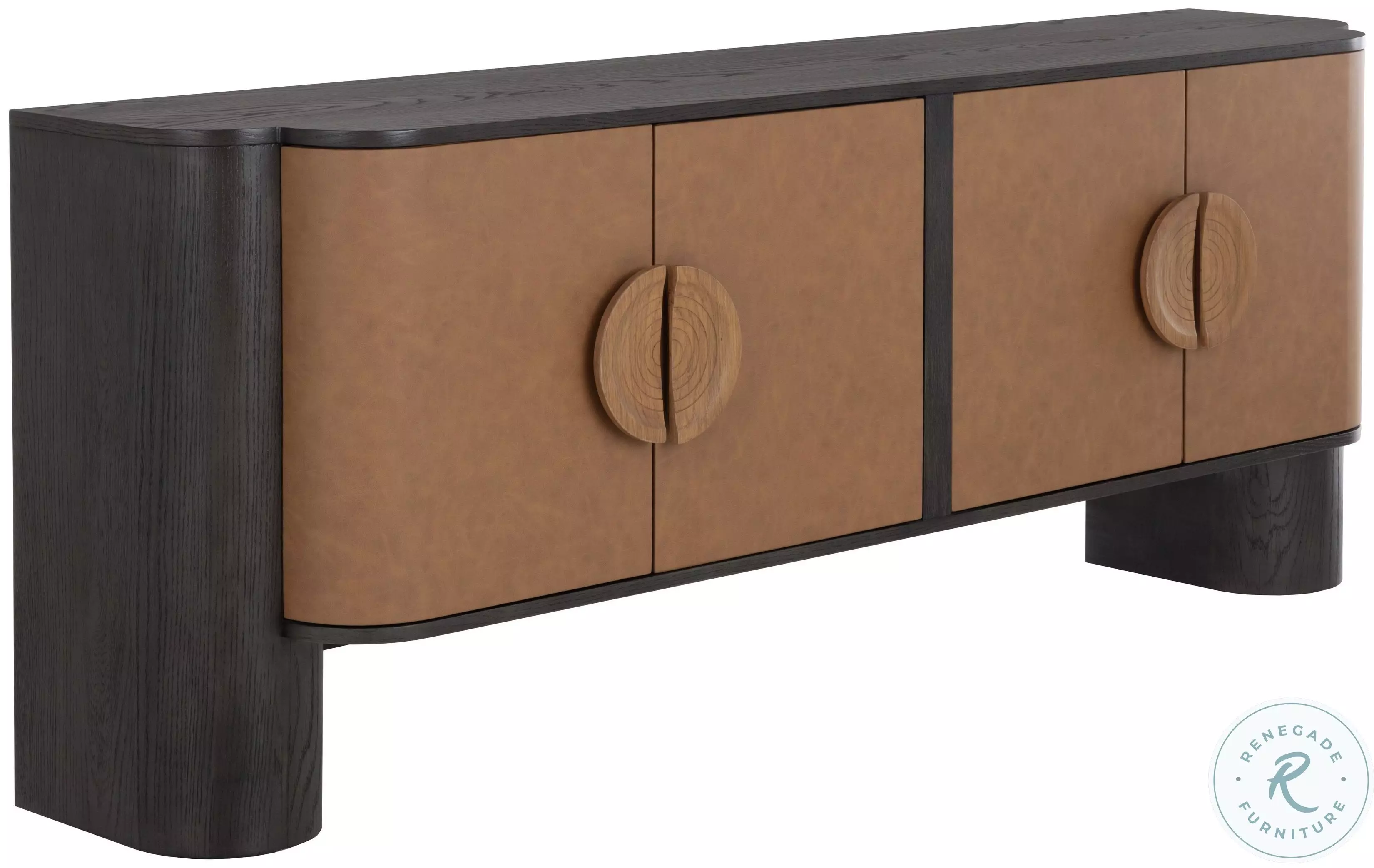 Dresden Smoke Gray And Milliken Cognac Sideboard From Sunpan | Coleman Furniture