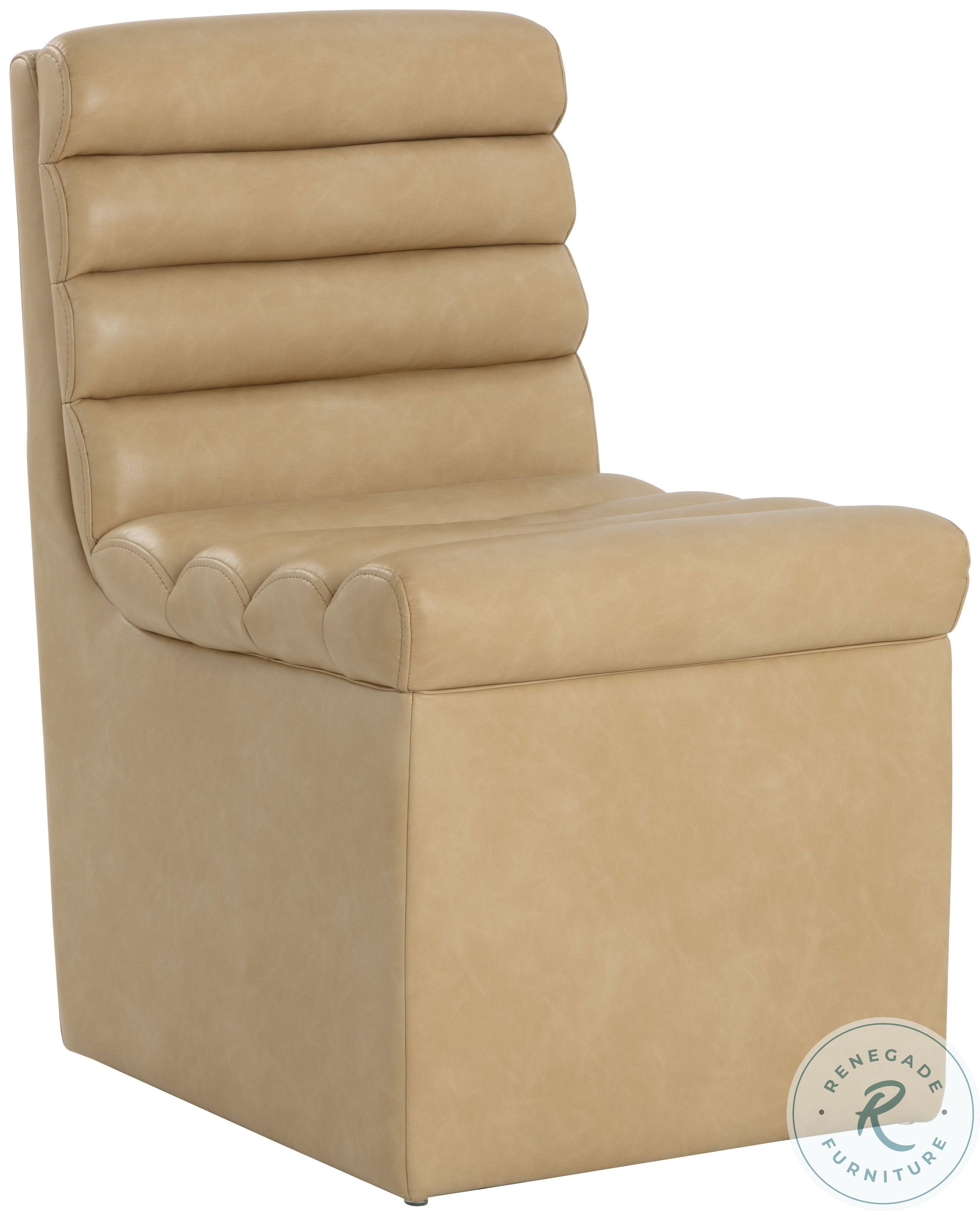 Norm Wheeled Copley Latte Dining Chair From Sunpan | Coleman Furniture