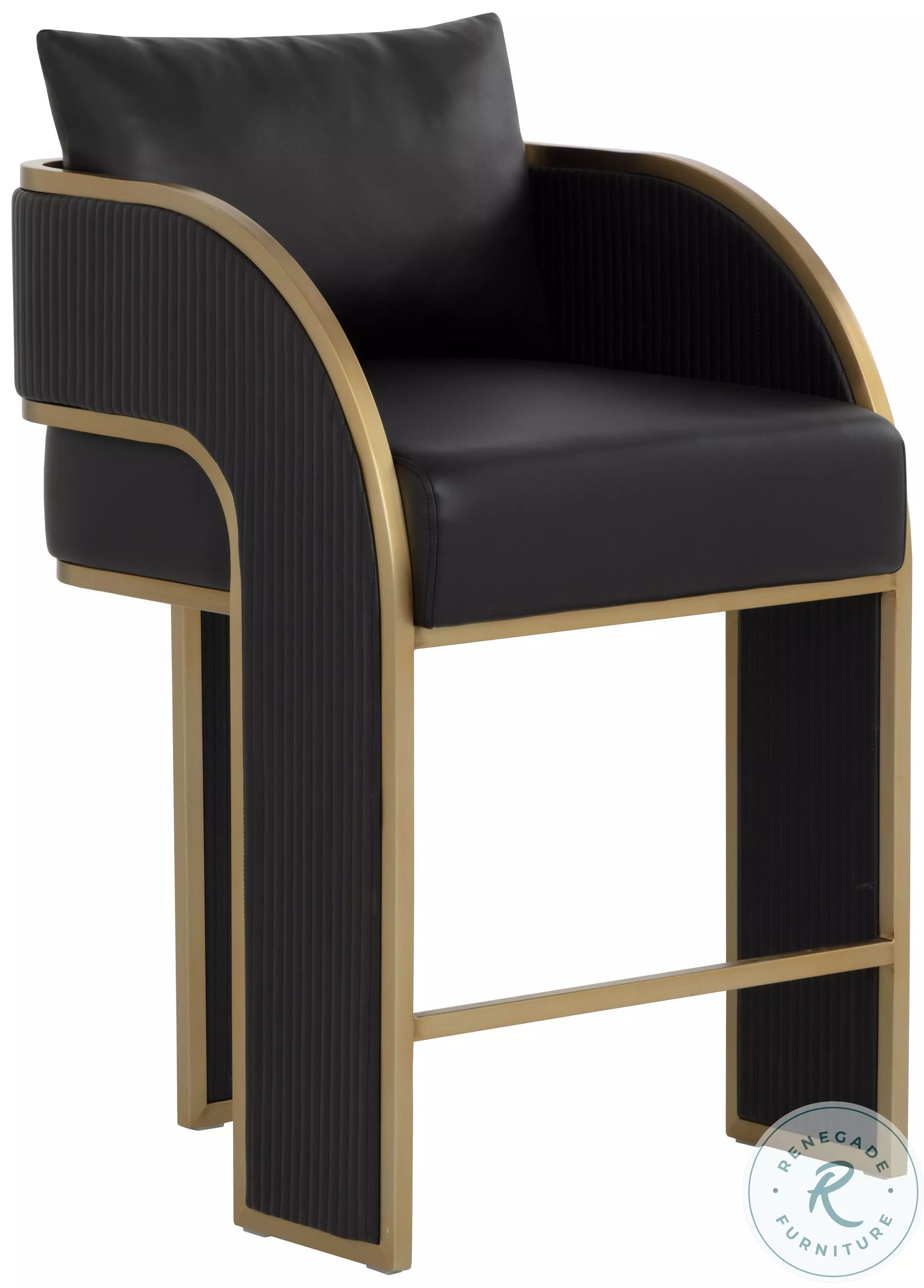 Baz Napa Black Counter Height Stool From Sunpan | Home Gallery Stores