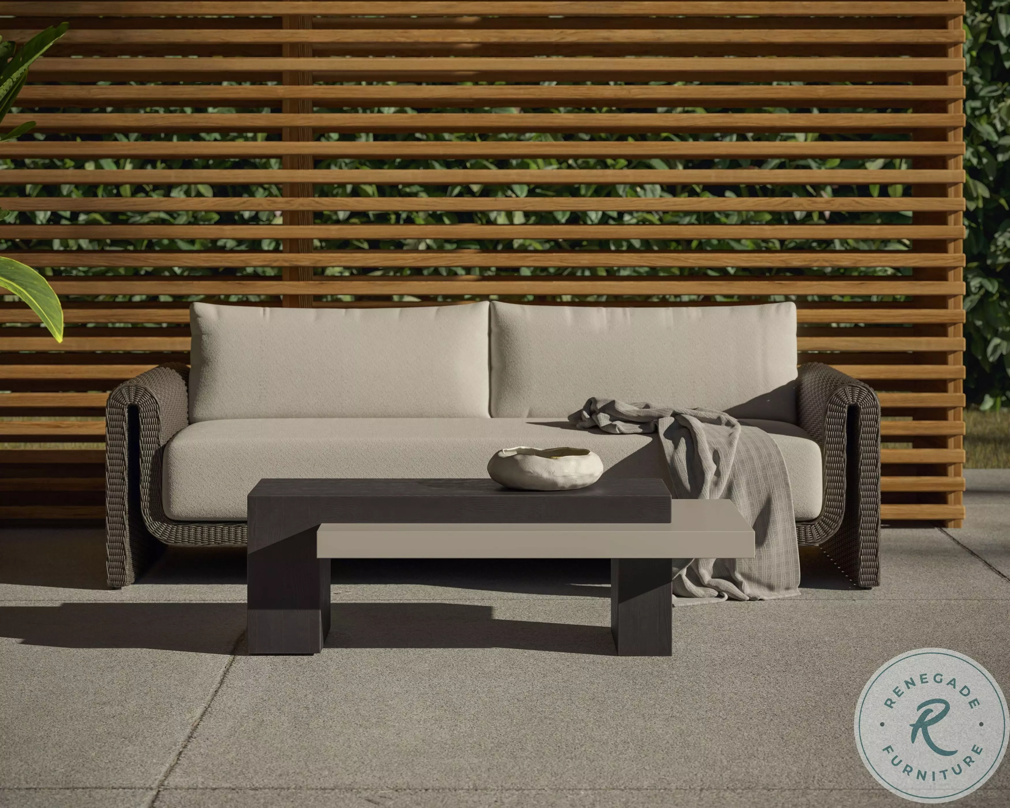 Tibi Louis Cream Sofa With Gray Wooden Frame From Sunpan | Home Gallery Stores