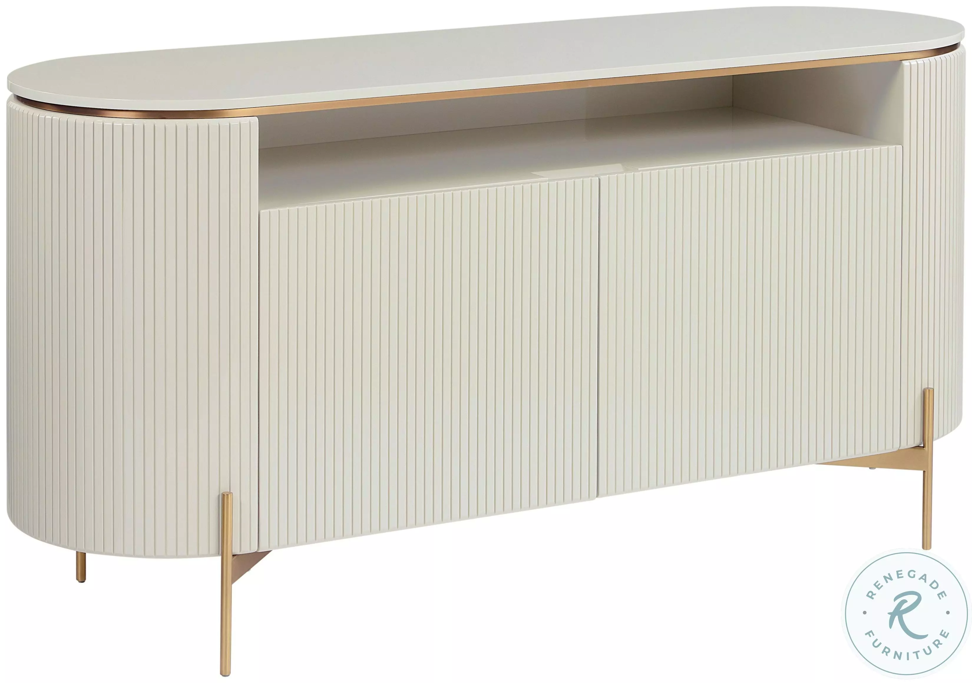 Halston High Gloss Cream Sideboard From Home Gallery Stores | Home ...
