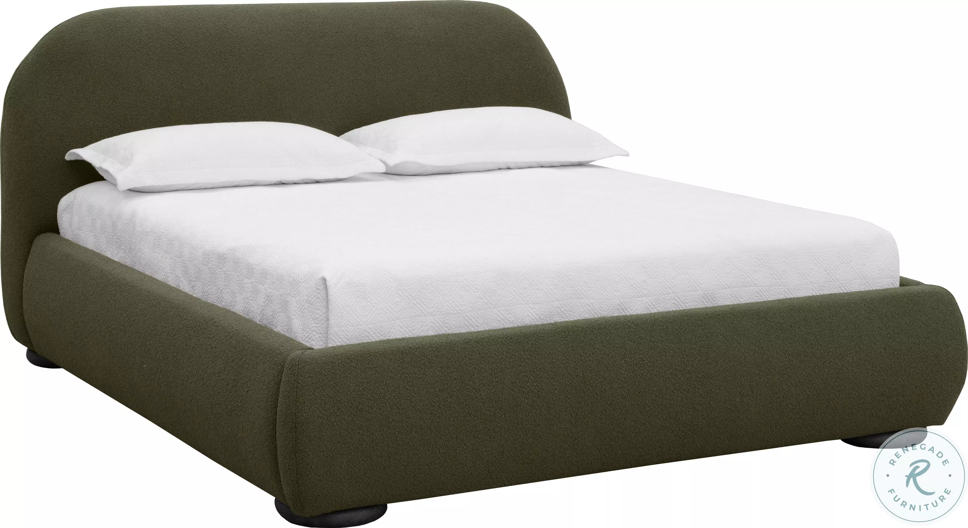 Selene Copenhagen Olive King Upholstered Low Profile Bed From Artisan's ...