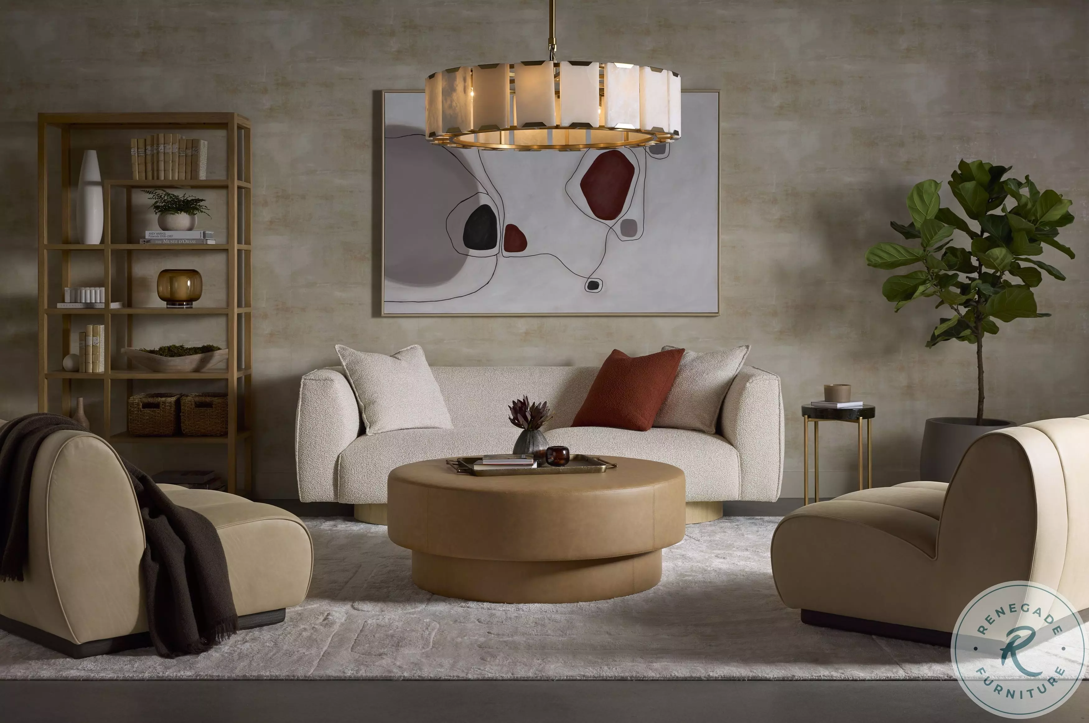 Mattis Santa Cruz Oatmeal Living Room Set from Sunpan | Coleman Furniture