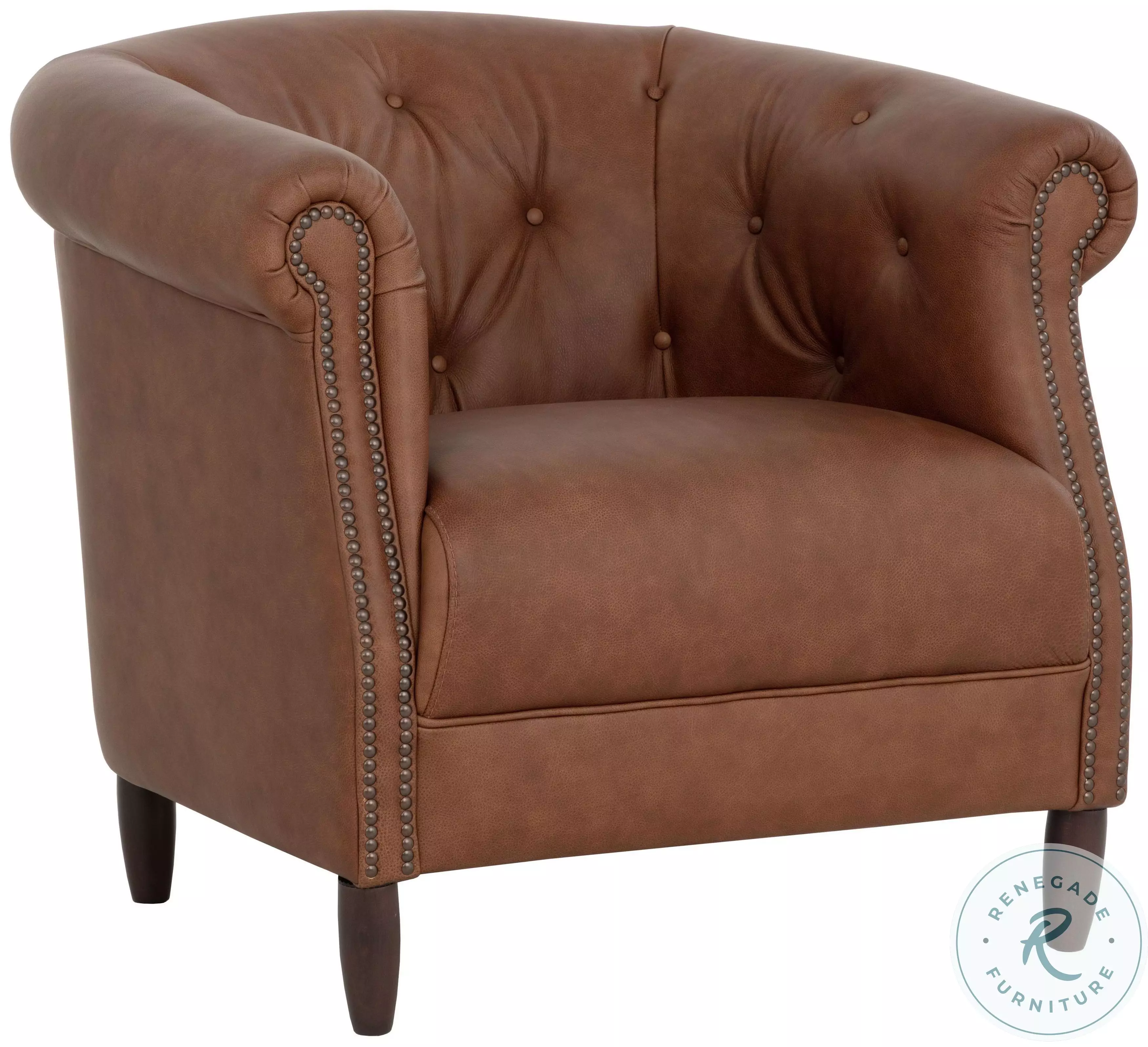 Marjoryn Cognac Lounge Chair From Artisans Nook | Coleman Furniture