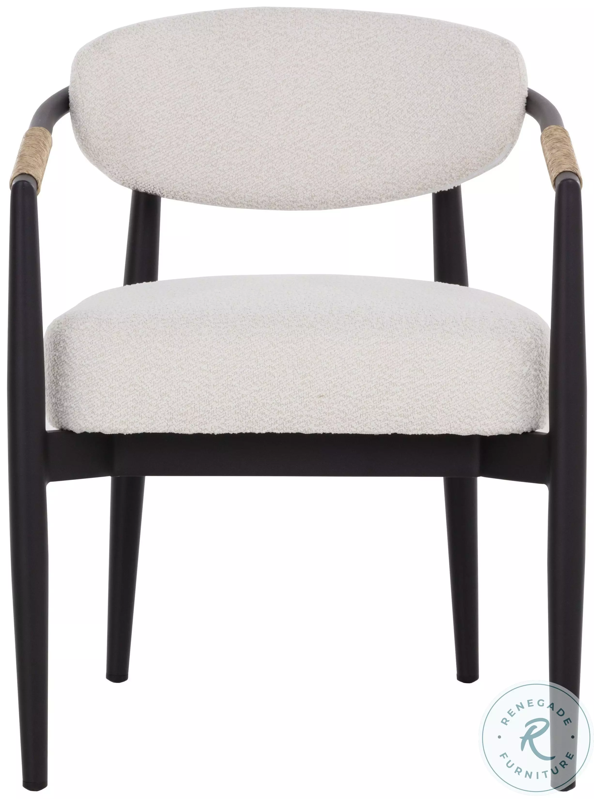 Merrowyn Louis Cream Arm Chair With Black Base From Artisan's Nook ...