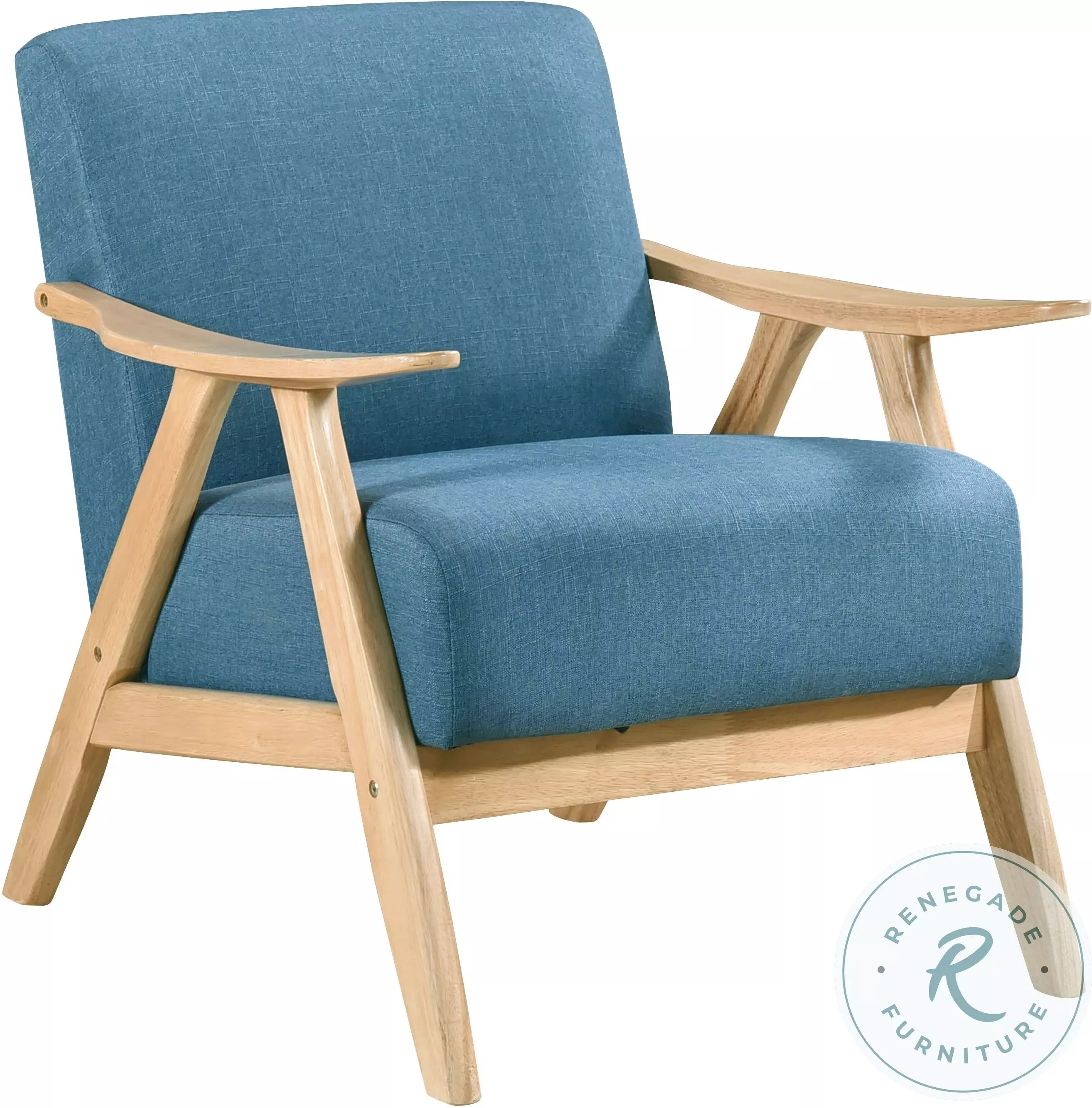 Damala Blue And Natural Accent Chair From Homelegance | Home Gallery Stores