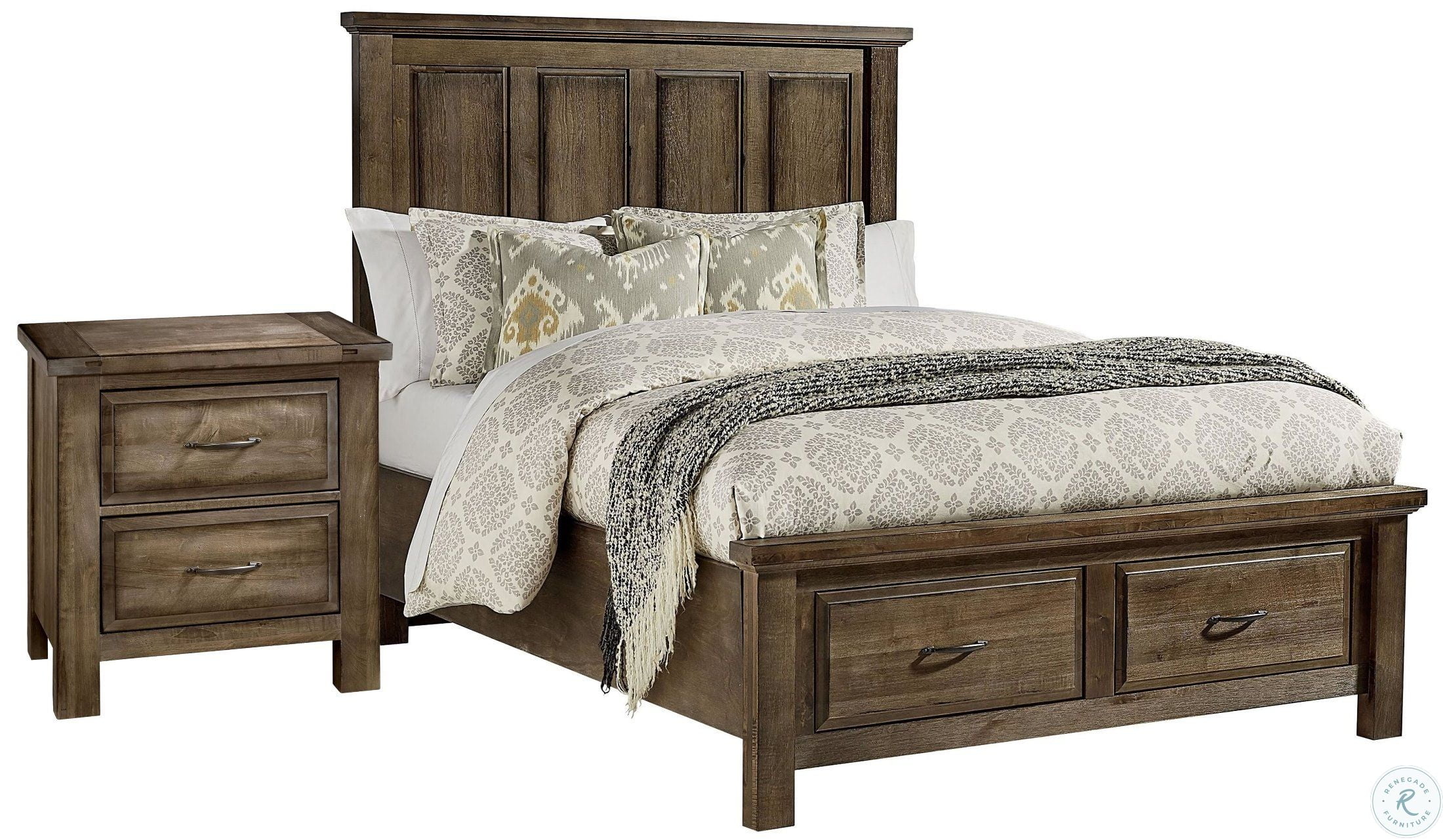 Maple Road Maple Syrup King Mansion Storage Bed from Vaughan Bassett ...