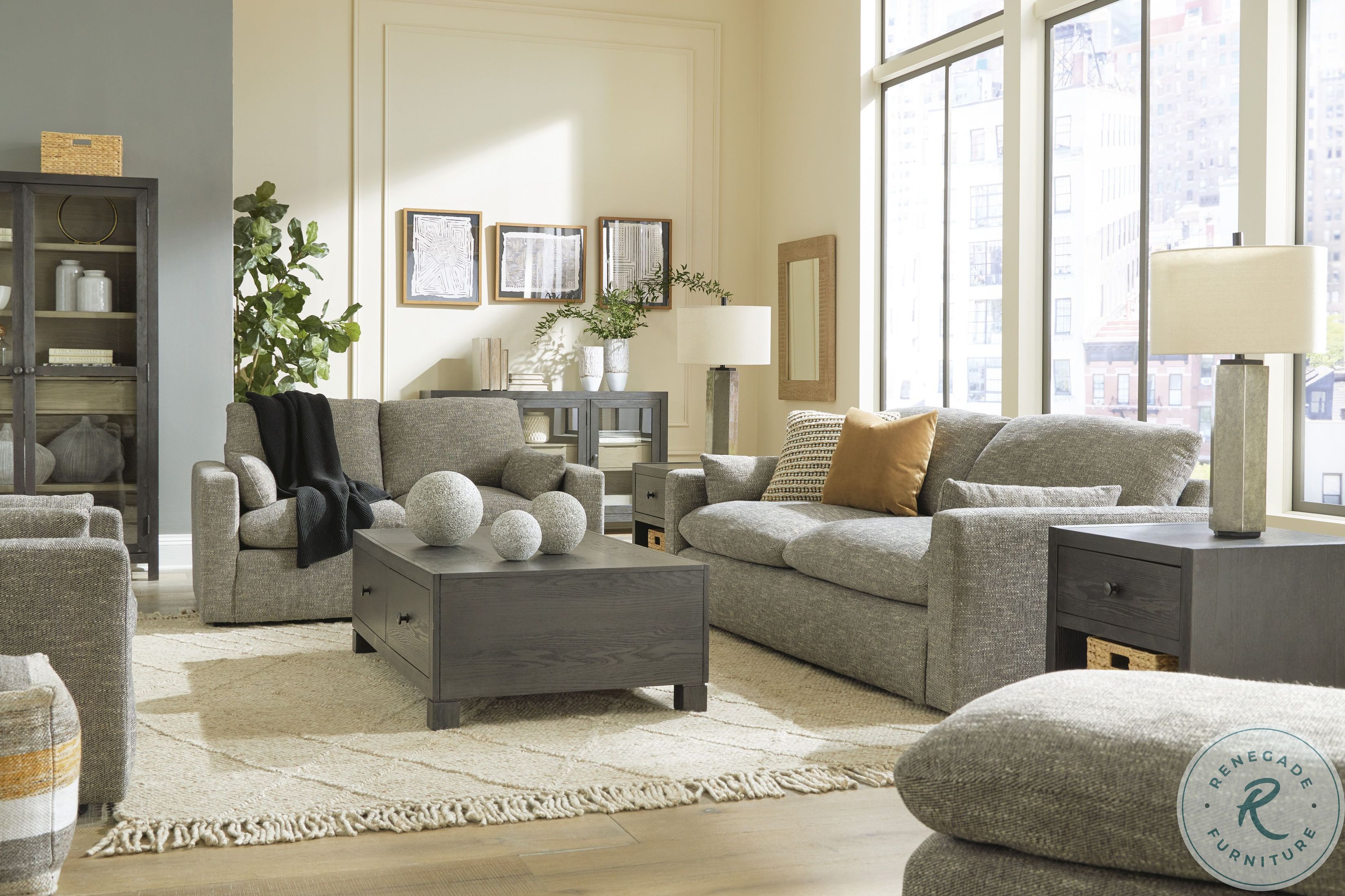 Dramatic Granite Chair And A Half From Ashley Furniture | Coleman Furniture