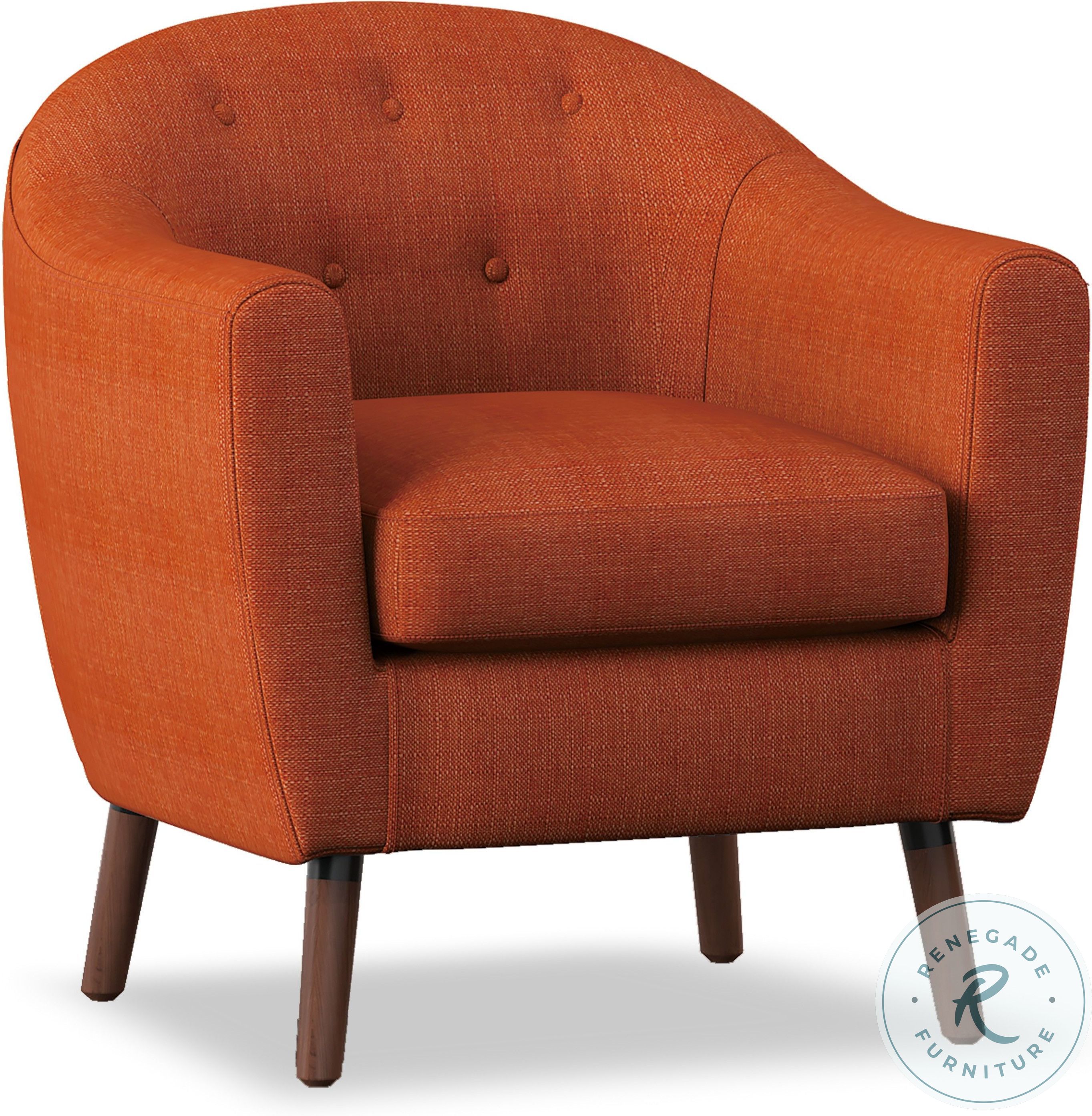 Lucille Orange Accent Chair from Homelegance | Coleman Furniture