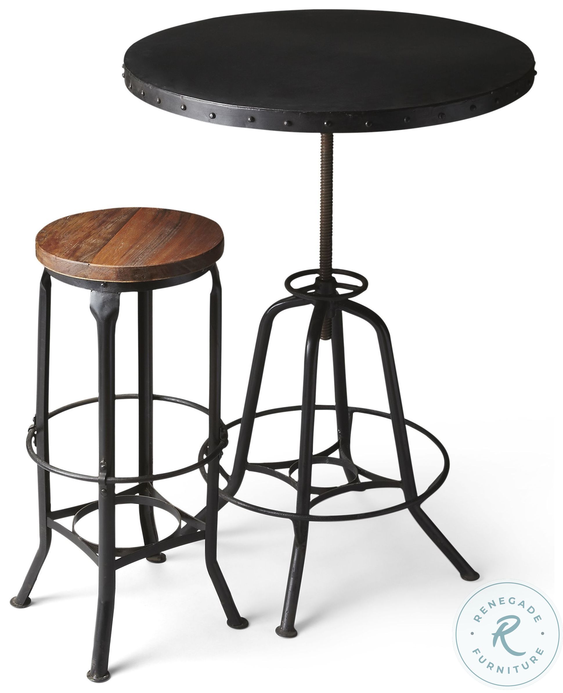 Industrial Chic Black Hall/Pub Table from Butler (1200025) | Coleman ...
