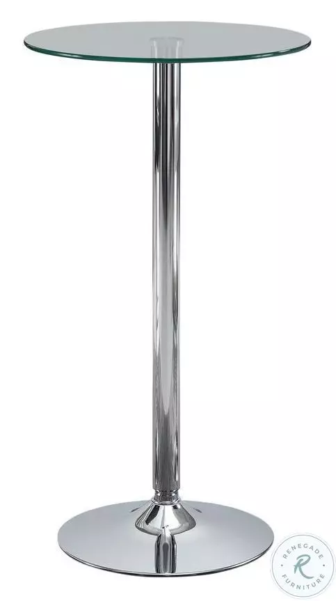 Abiline Chrome Round Bar Table From Home Gallery Stores | Home Gallery ...