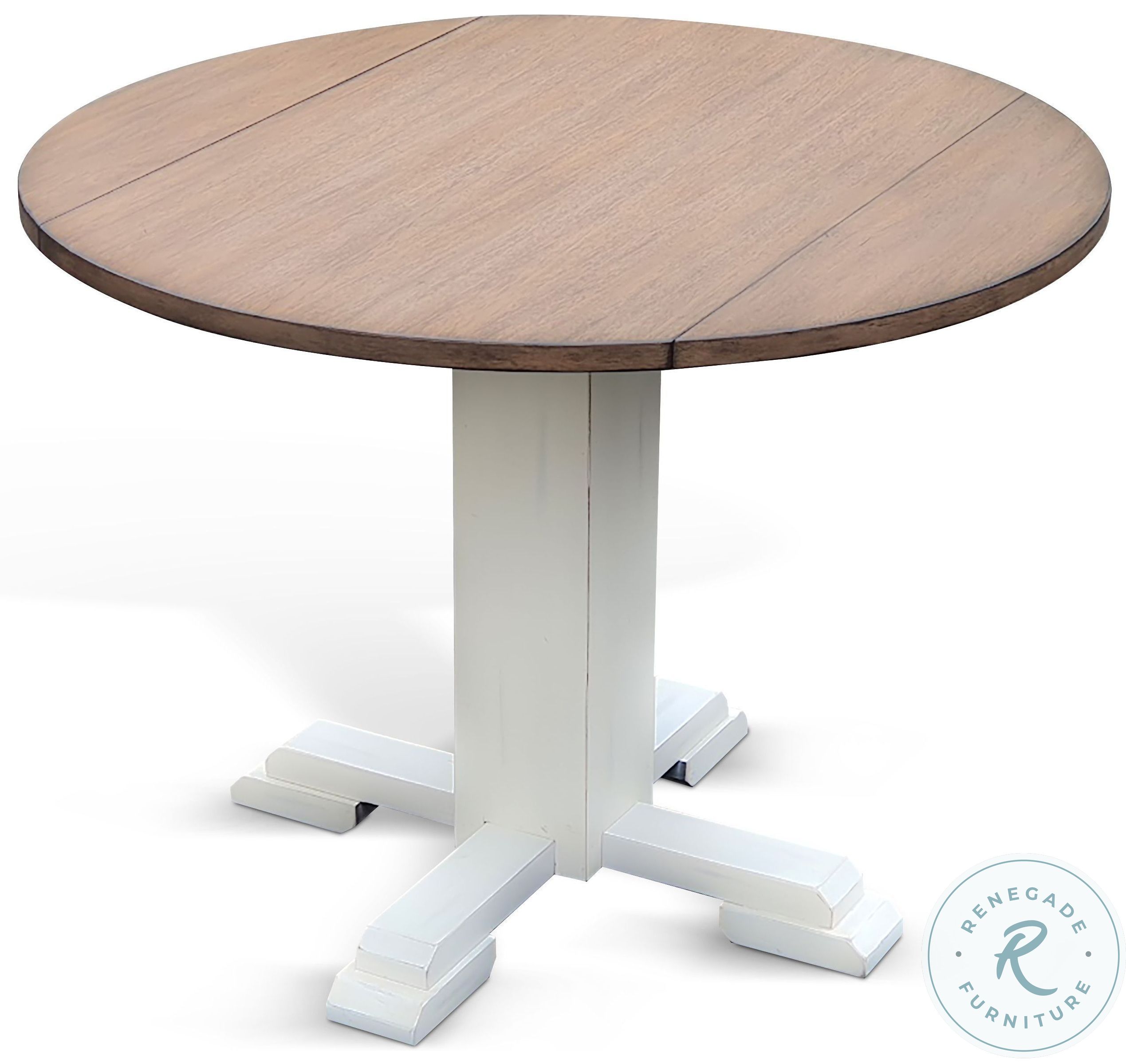 Rustic Refined White 40" Round Dining Table from Luna Grove | Coleman ...