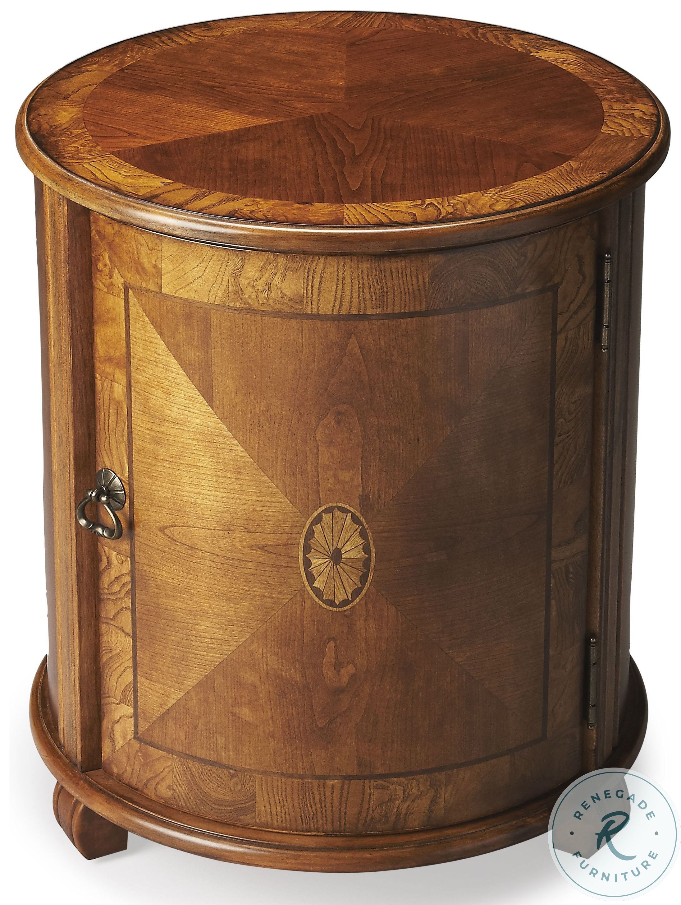 Lawrie Masterpiece Olive Ash Burl Drum Table from Butler (1260101 ...